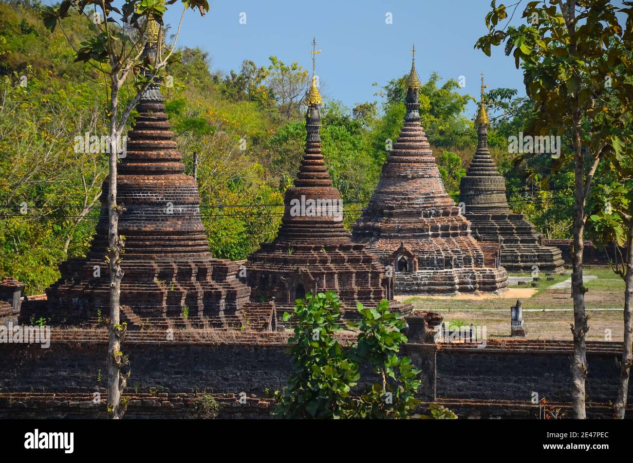Beautiful shot of the landscapes and landmarks in Mrauk U, Myanmar ...