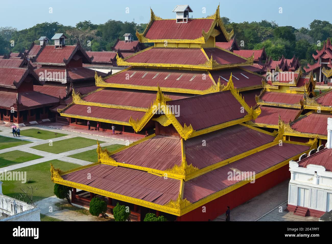 Beautiful shot of the Mandalay Palace in Myanmar Stock Photo - Alamy