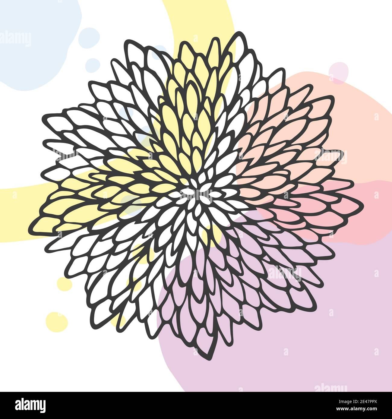 vector flower on colorful background Stock Vector Image & Art - Alamy