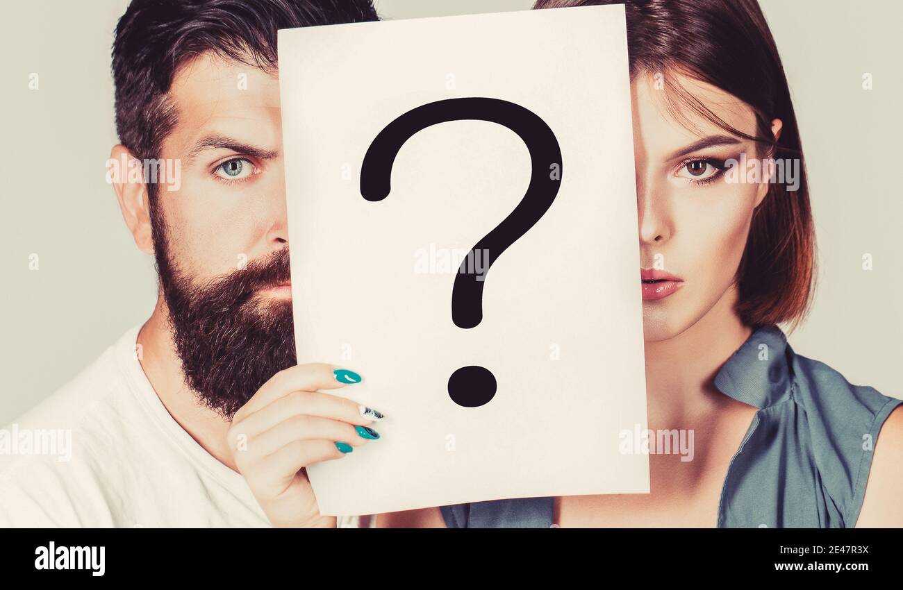 Couple in quarrel. Quarrel between people. Problem in couple, question ...