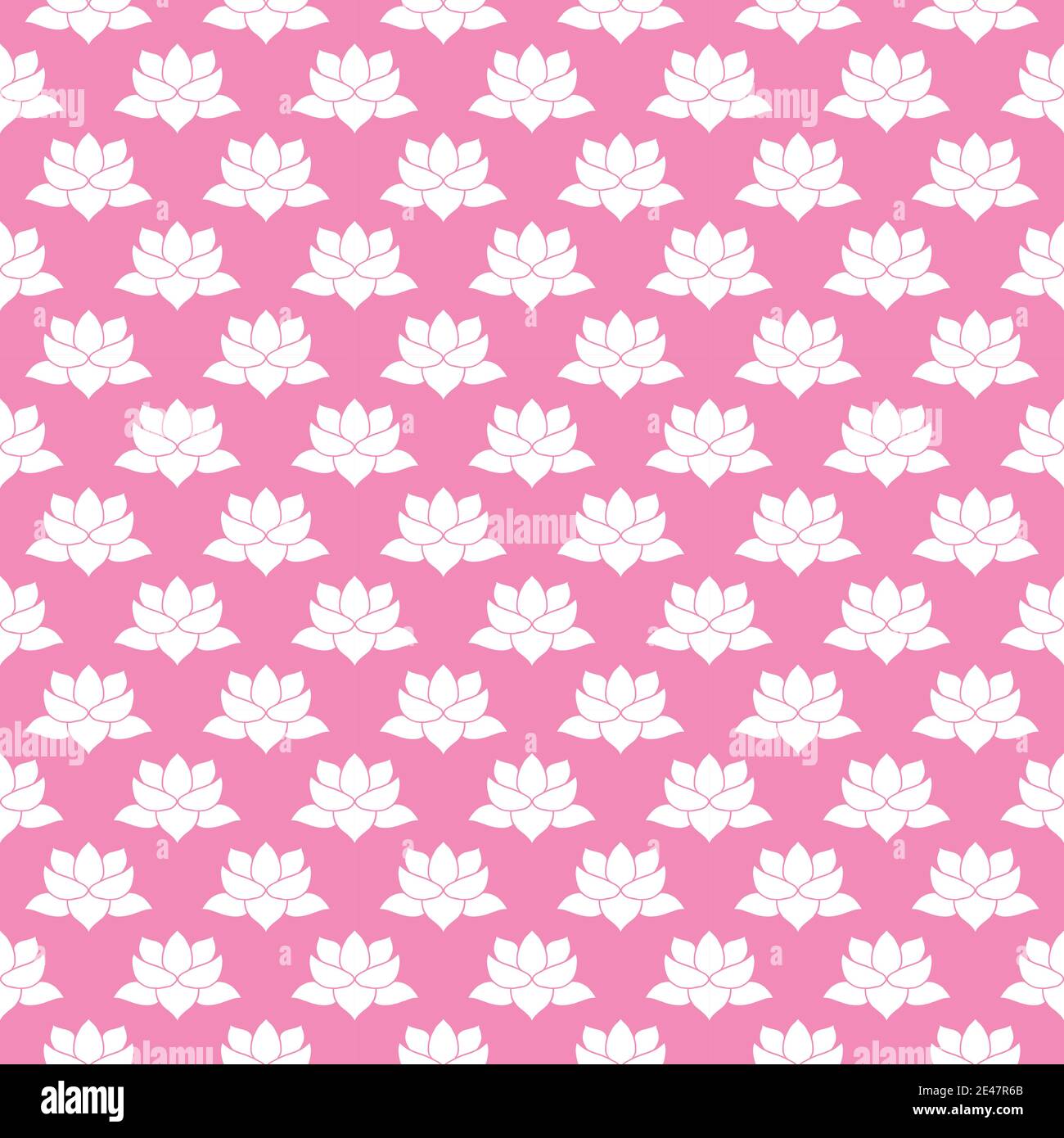 Lotus flower Seamless Pattern, Hand Drawn doodle background. Vector ... Lotus flower Seamless Pattern, Hand Drawn doodle background. Vector ...