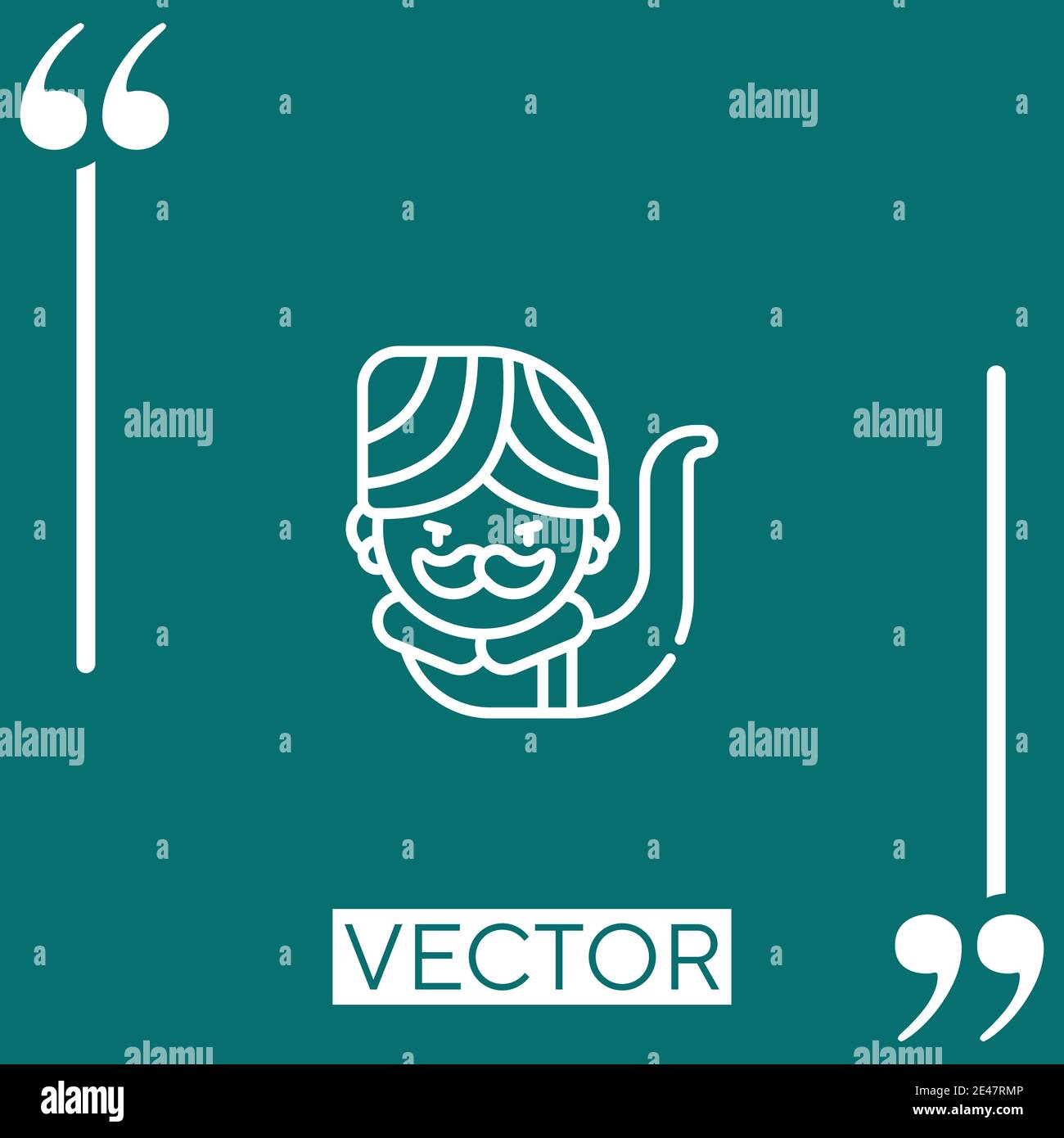 genie vector icon Linear icon. Editable stroked line Stock Vector Image ...