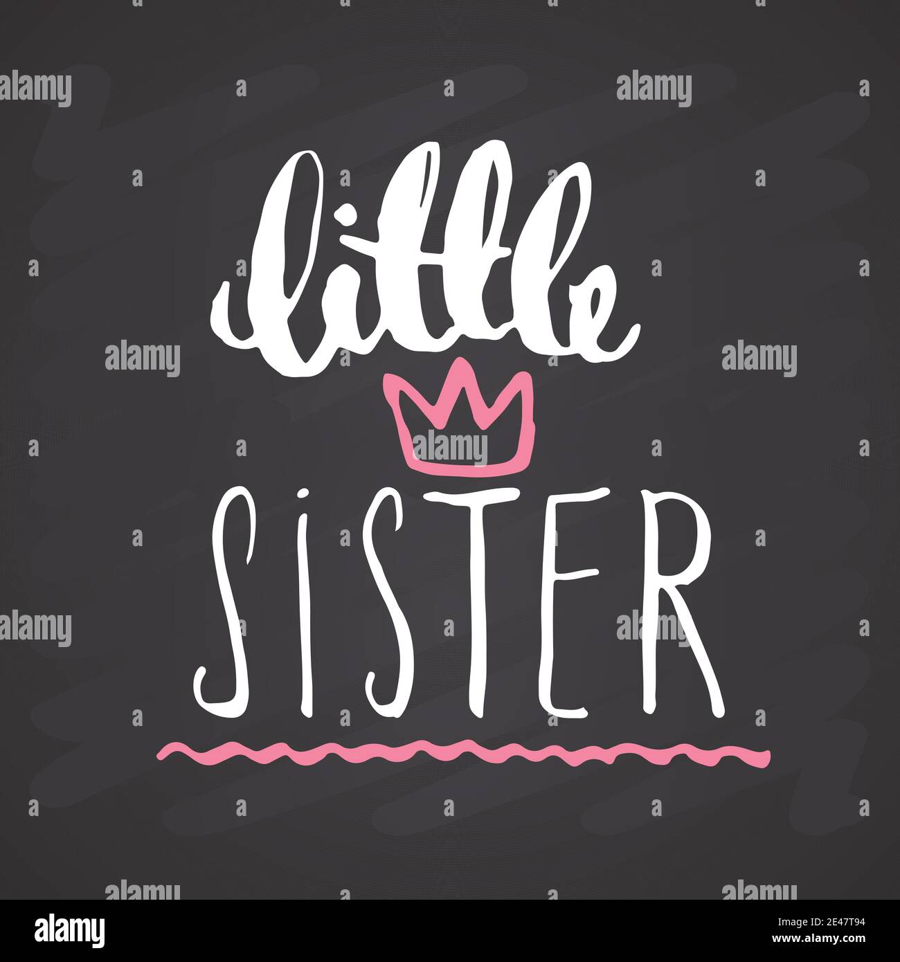 Sister calligraphic Lettering sign, child nursery printable phrase ...