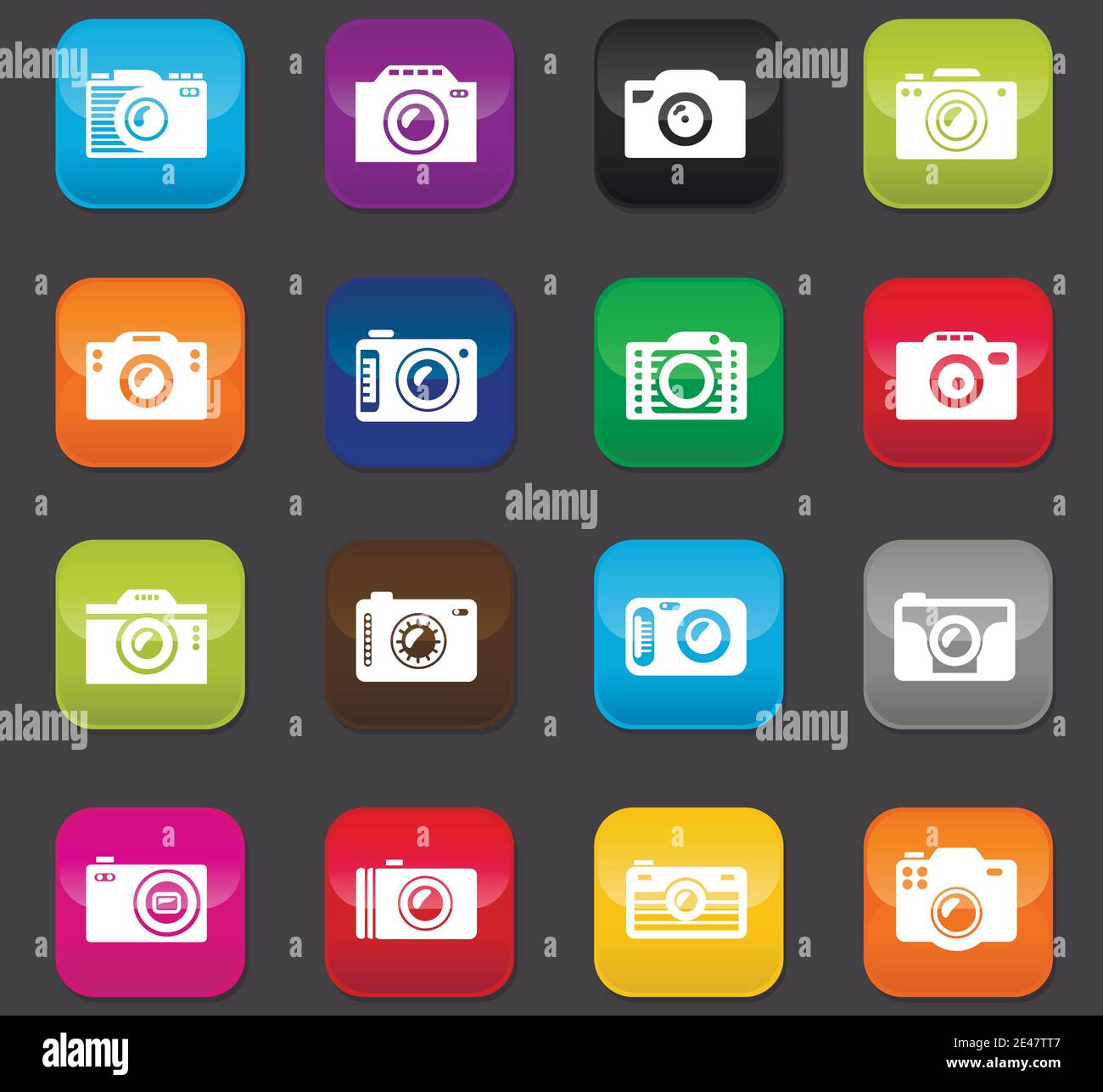 Black camera icon isolated Stock Vector Images - Alamy