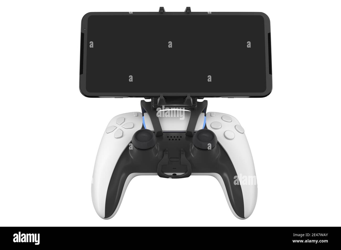 Realistic joystick for playing games on a mobile phone isolated on ...