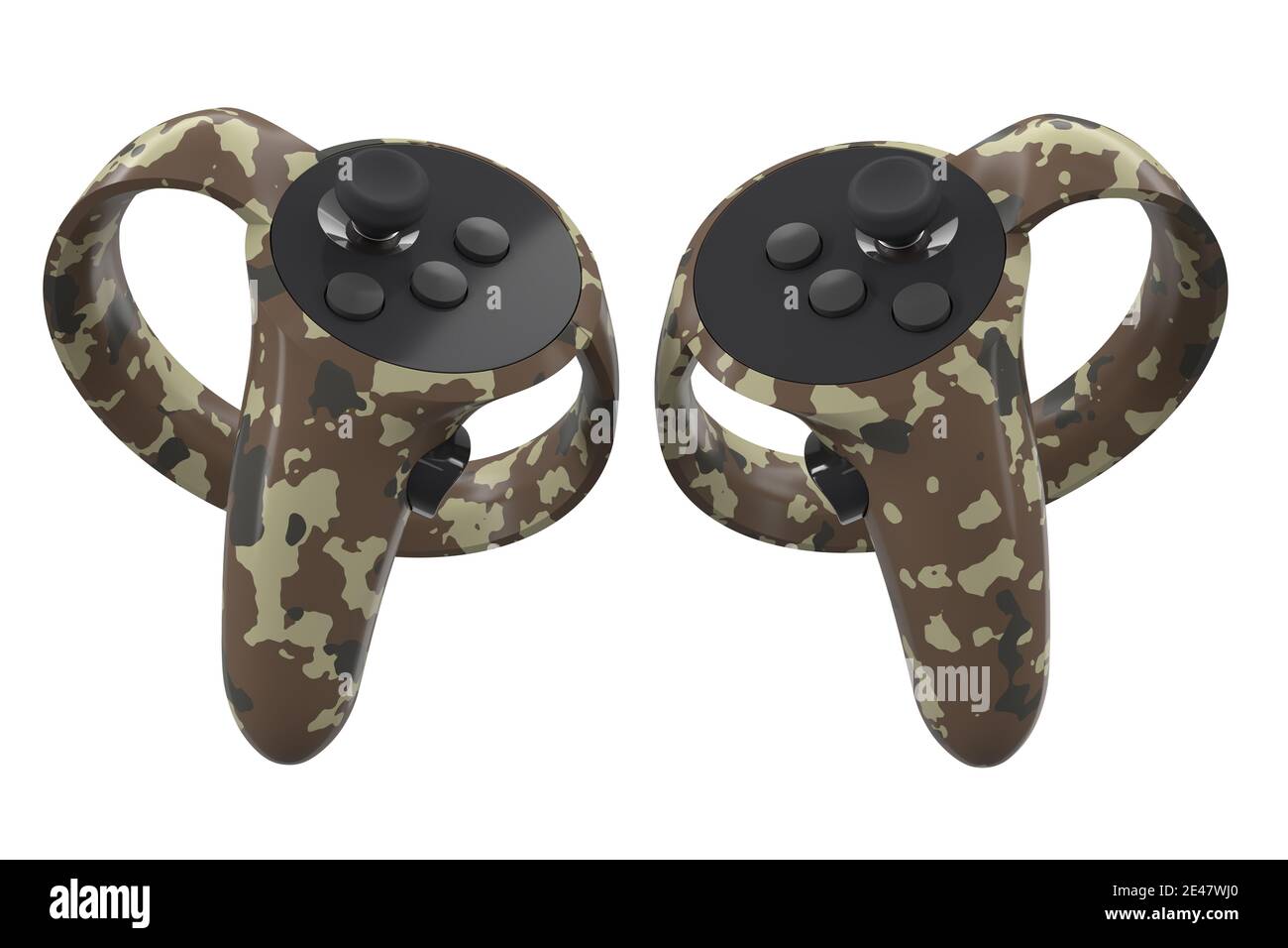 Virtual reality controllers for online and cloud gaming isolated on ...