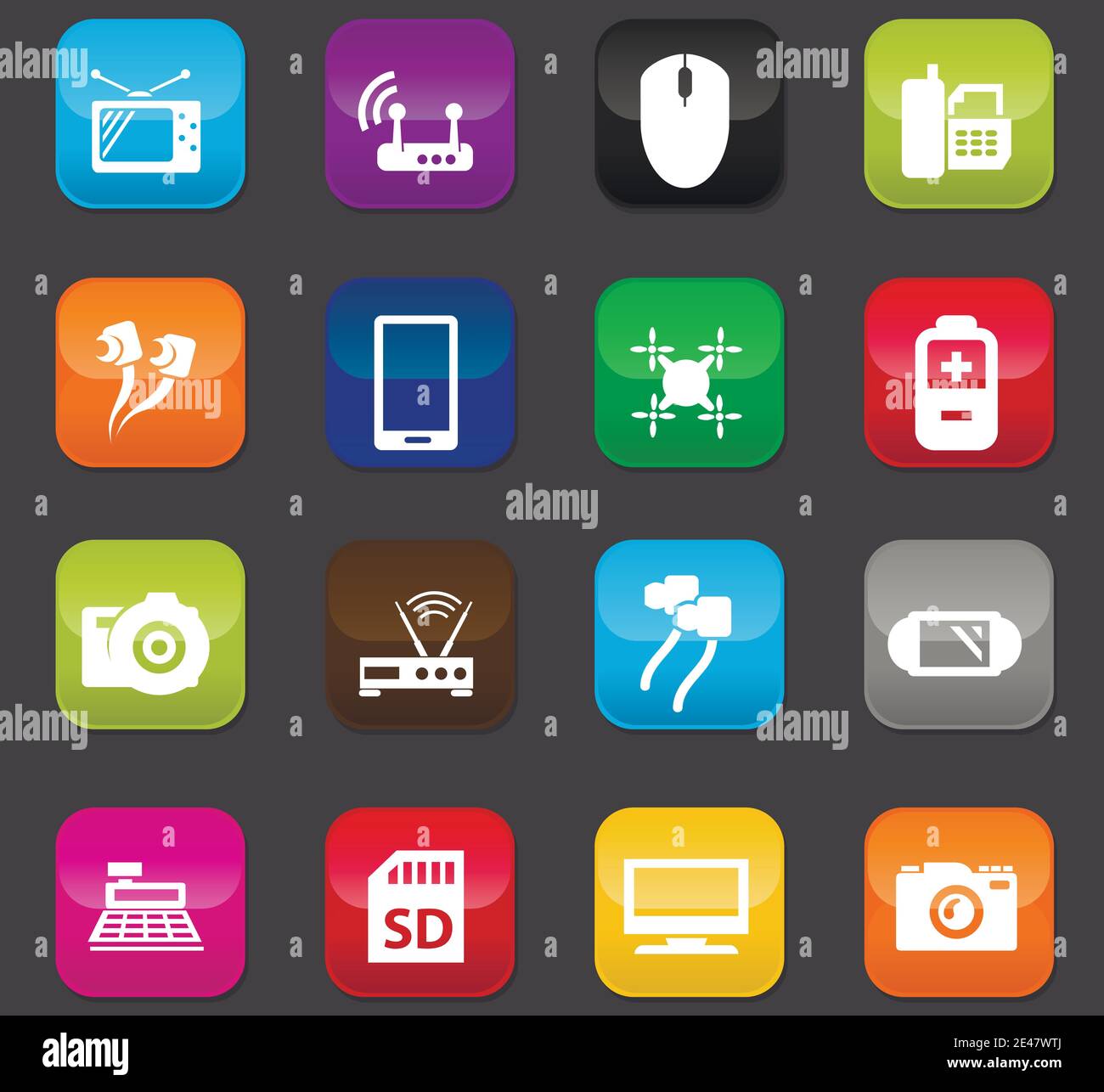 Home appliances icons set Stock Vector Image & Art - Alamy