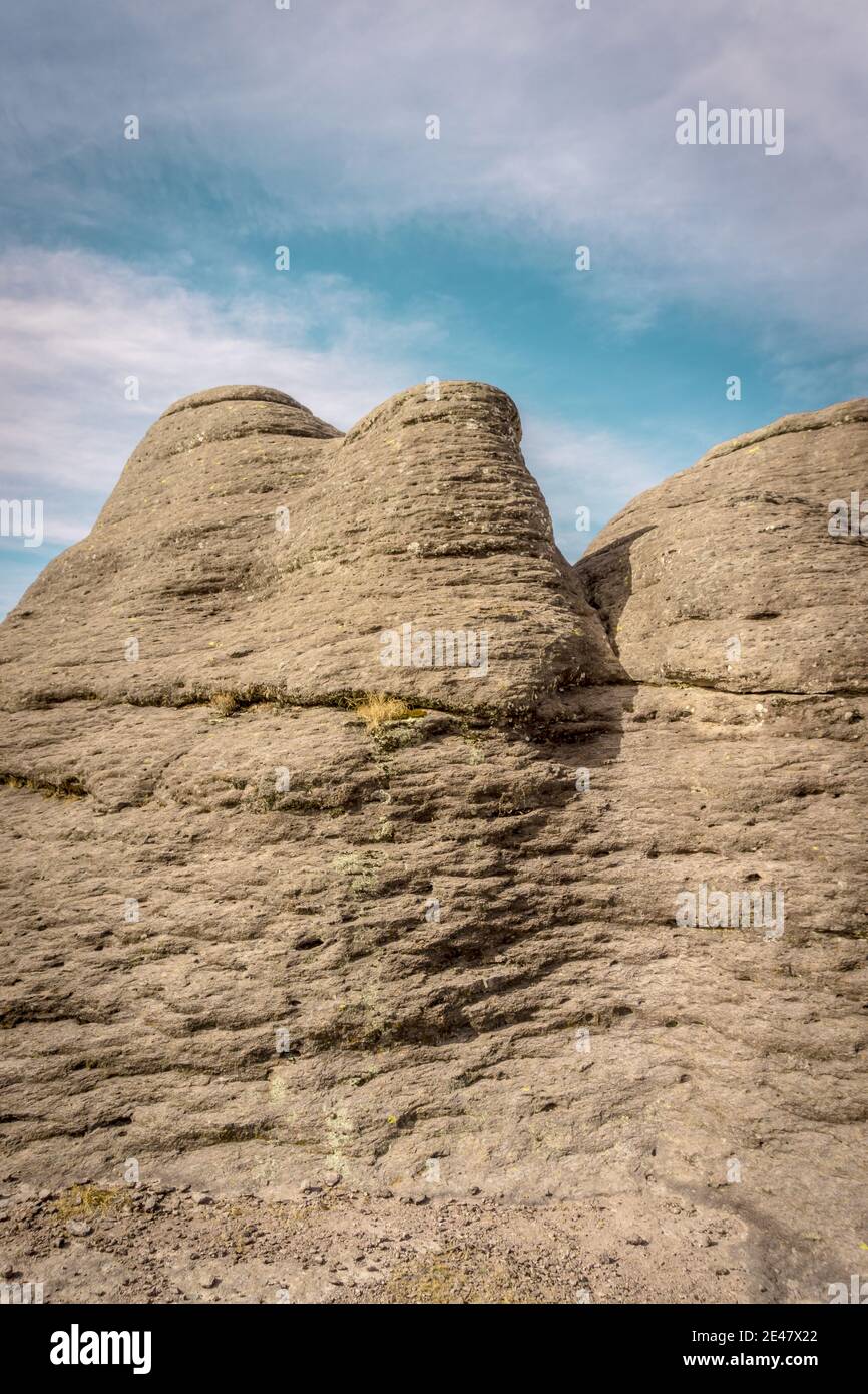 stone mountain in a valley Stock Photo - Alamy