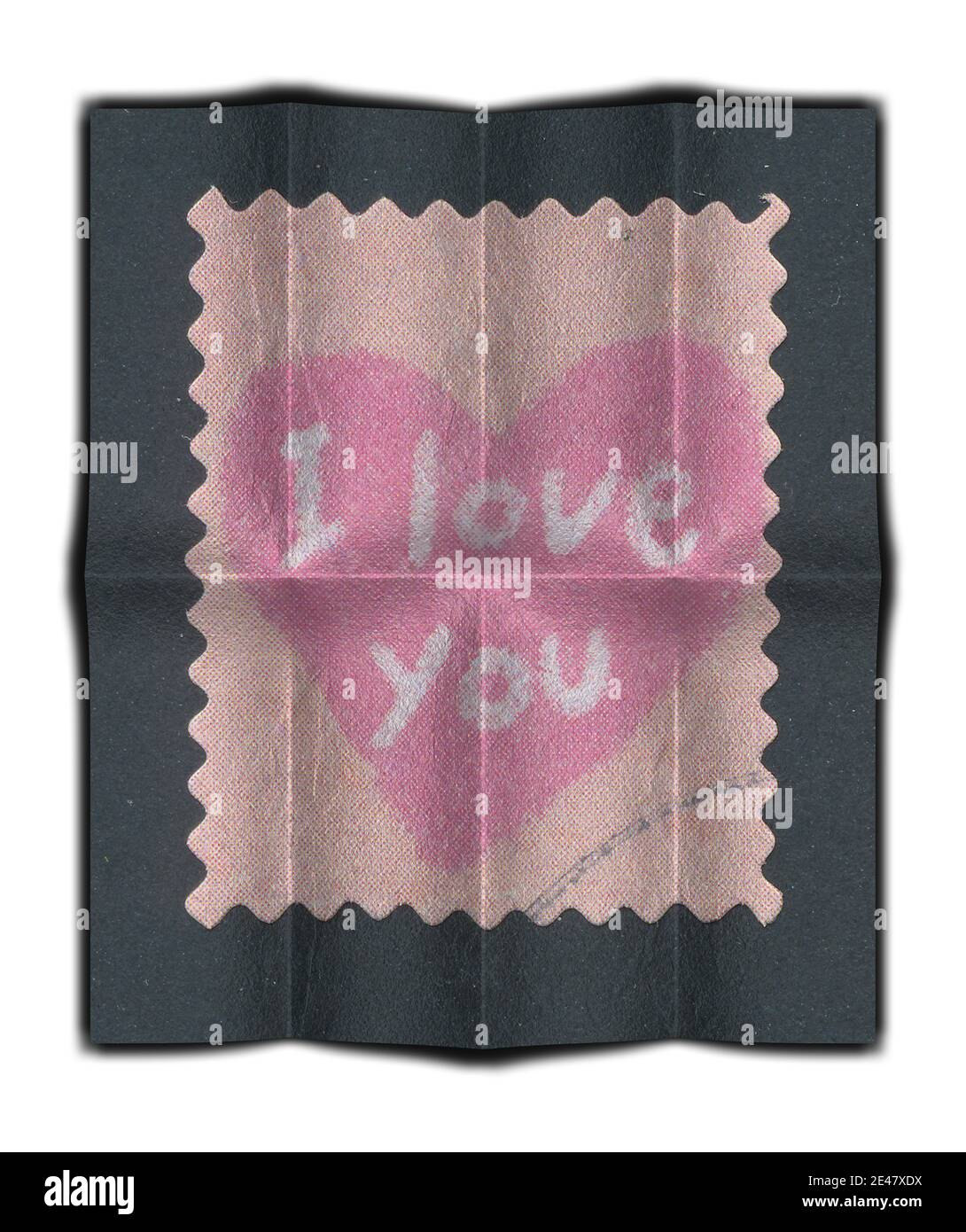 Crossed postmark pearl color on black background with high gloss 14.2 ...