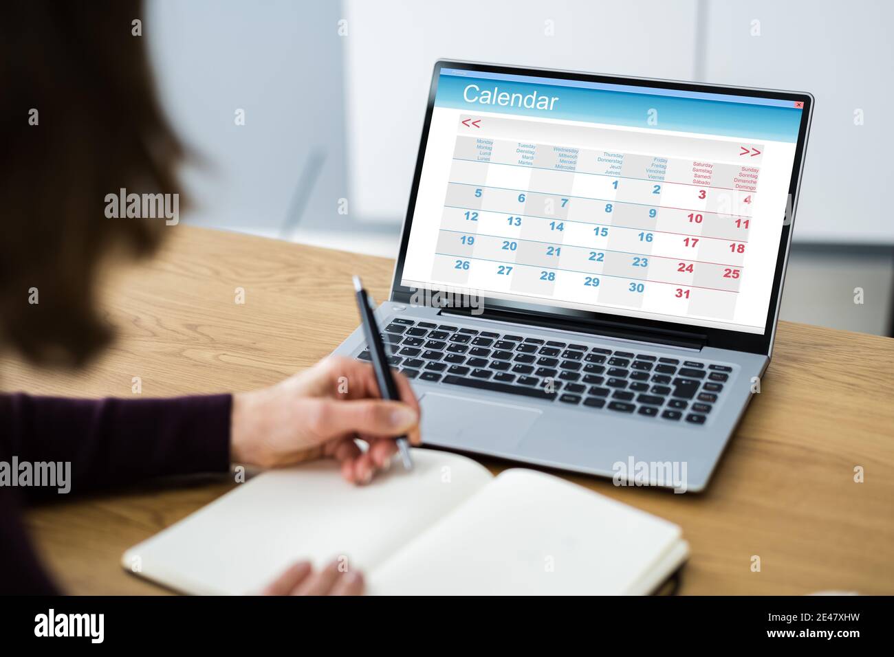 Looking At Calendar Agenda Schedule And Appointment Organizer Stock ...