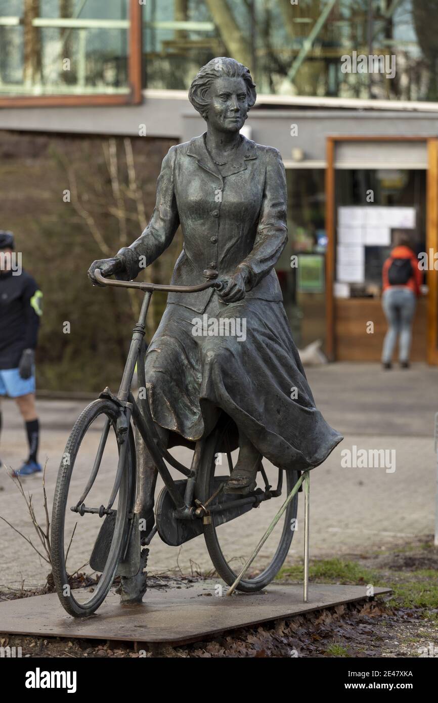 RHEDEN, NETHERLANDS - Dec 28, 2020: Closeup of statue sculpture of ...