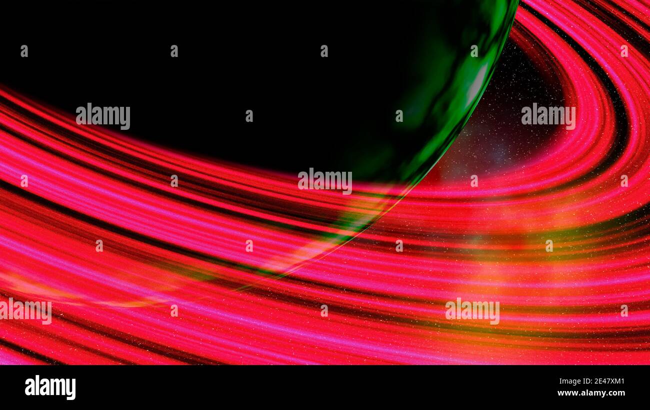 Beautiful colorful planet in deep space illustration. Abstract space ...