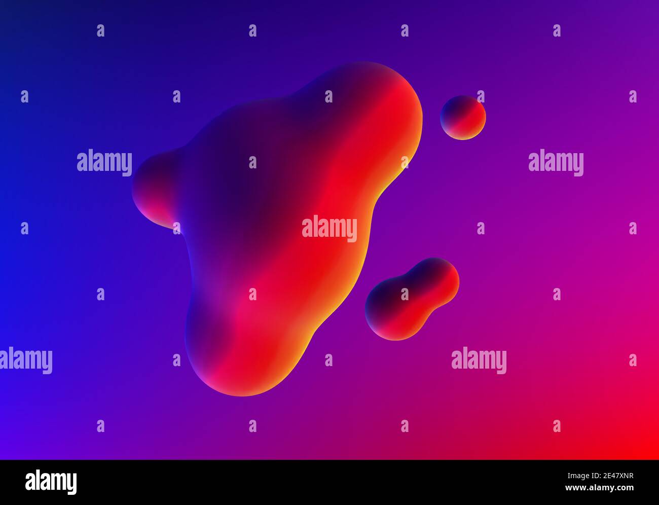 Fluid design liquid blobs with vibrant intense colors abstract ...