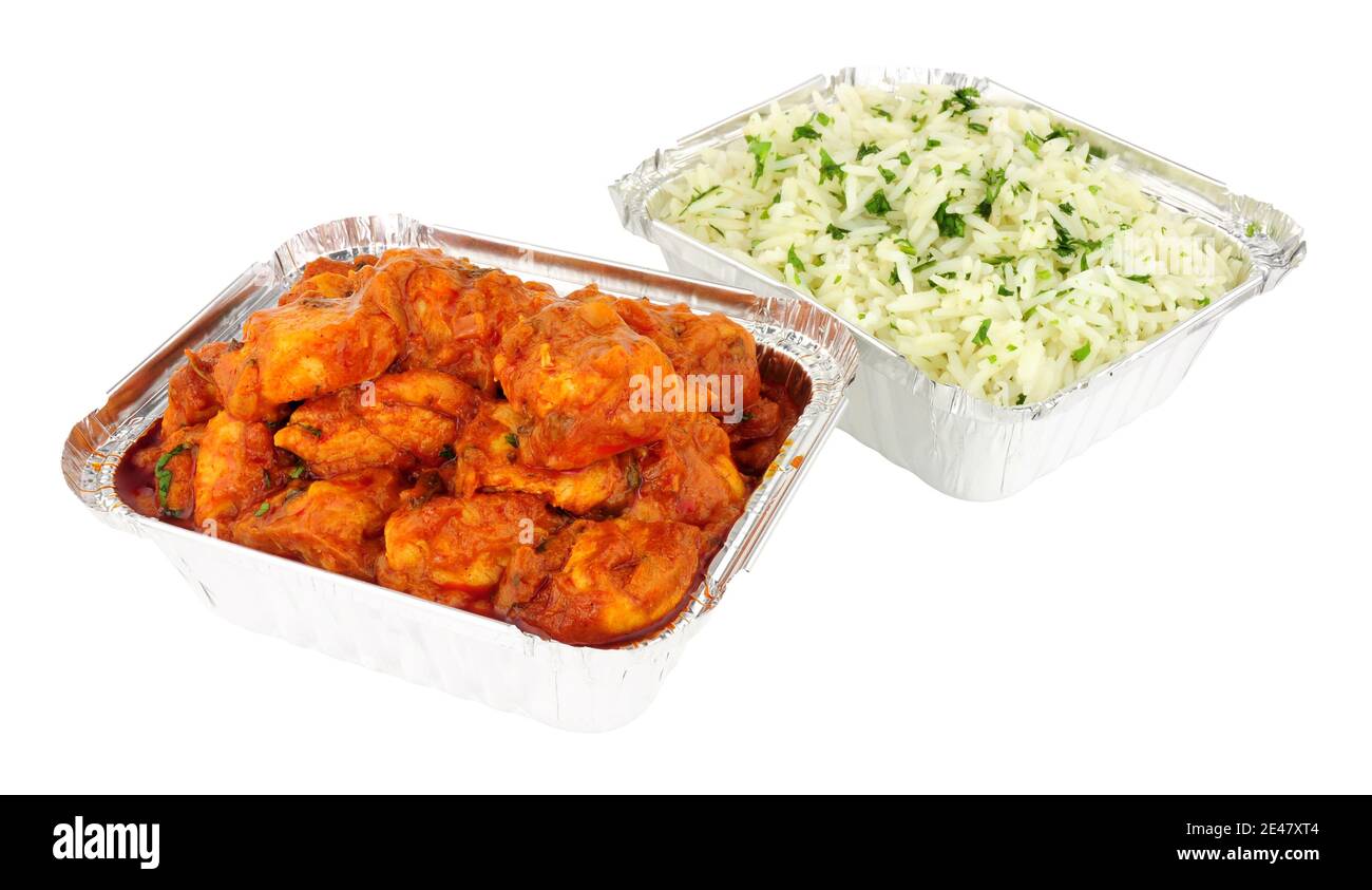 Indian take away food in containers Cut Out Stock Images & Pictures - Alamy