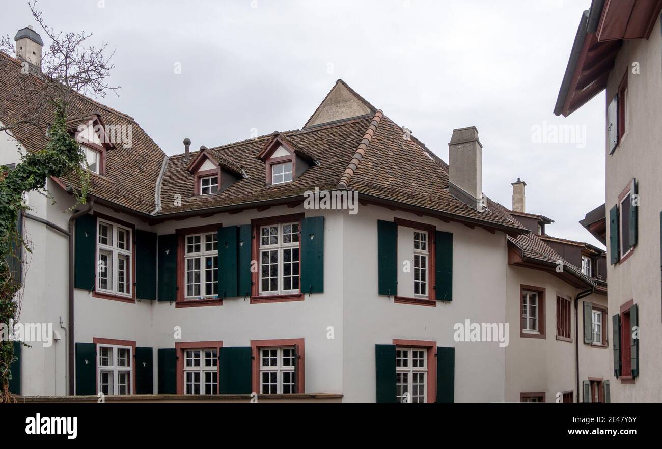 A medieval house in Basel's old town Stock Photo - Alamy