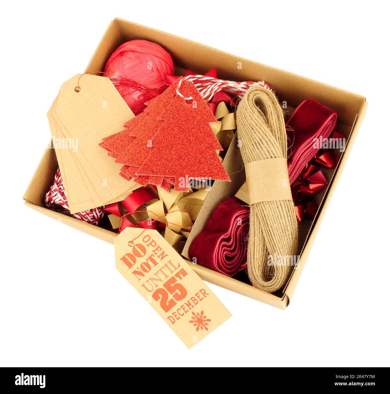 Cardboard gift box decorations Cut Out Stock Images & Pictures - Alamy