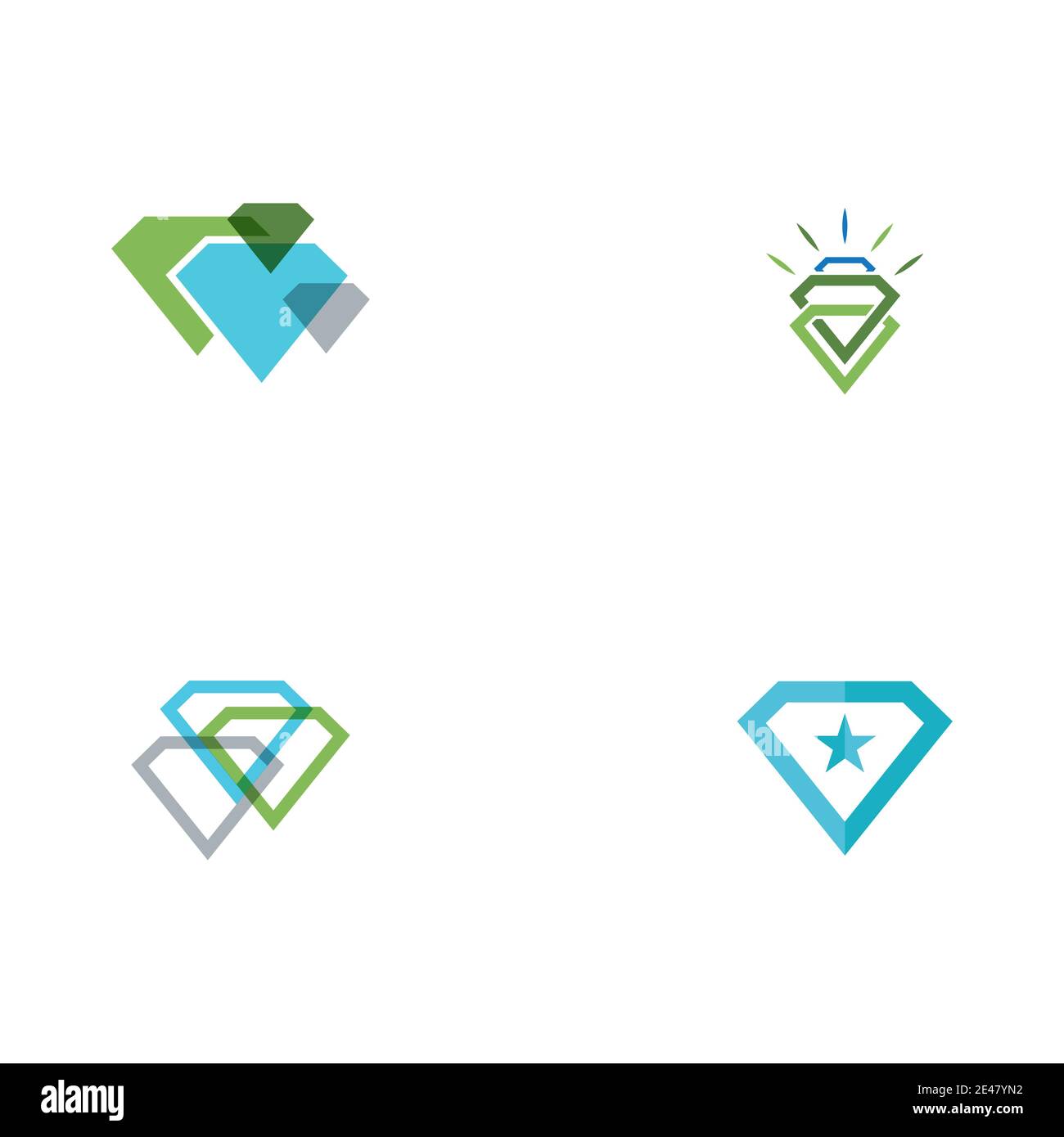 Set Diamond Logo Template vector symbol nature Stock Vector Image & Art ...
