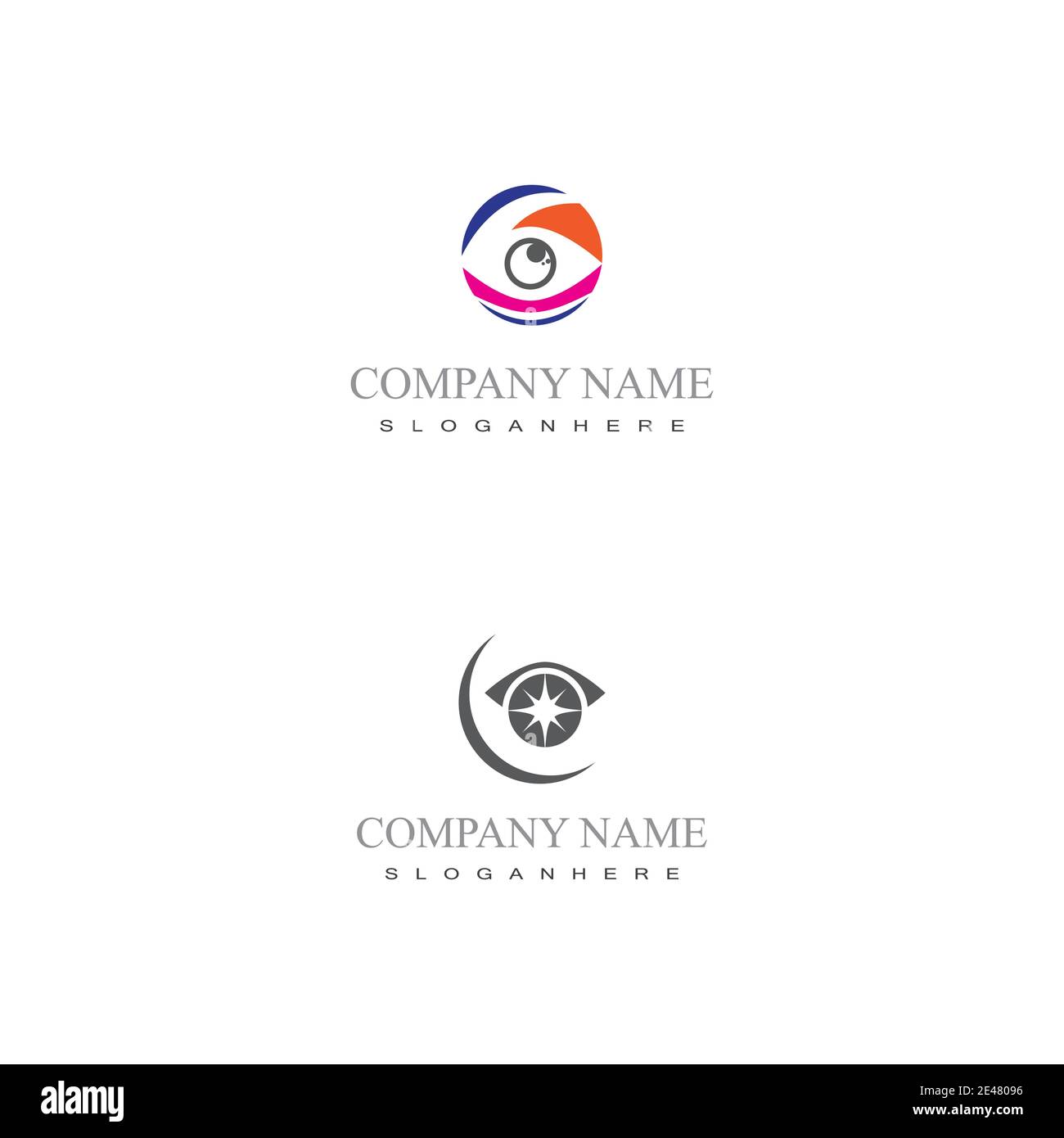 Branding Identity Corporate Eye Care vector logo design Stock Vector ...