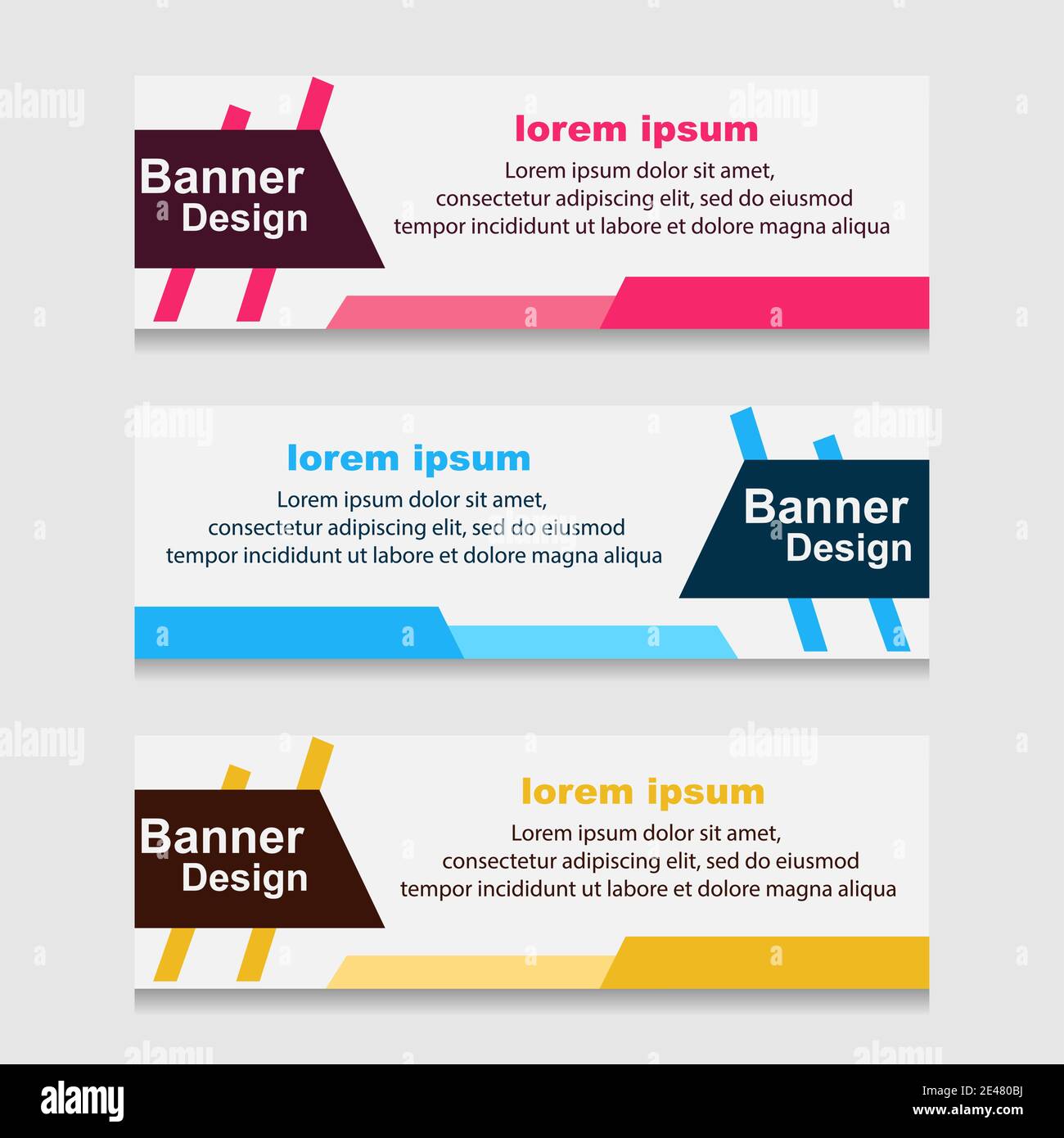 Set of Design Print Banner or Web Template. can be Used for Workflow ...