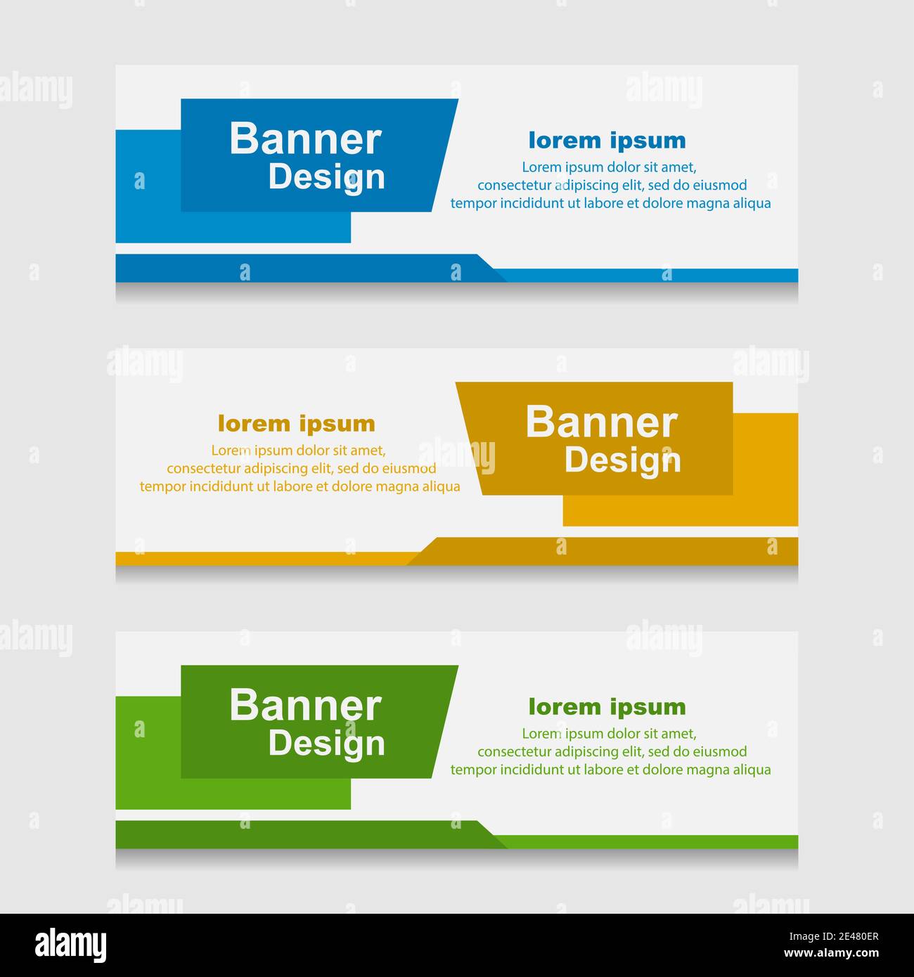 Set of Design Print Banner or Web Template. can be Used for Workflow ...