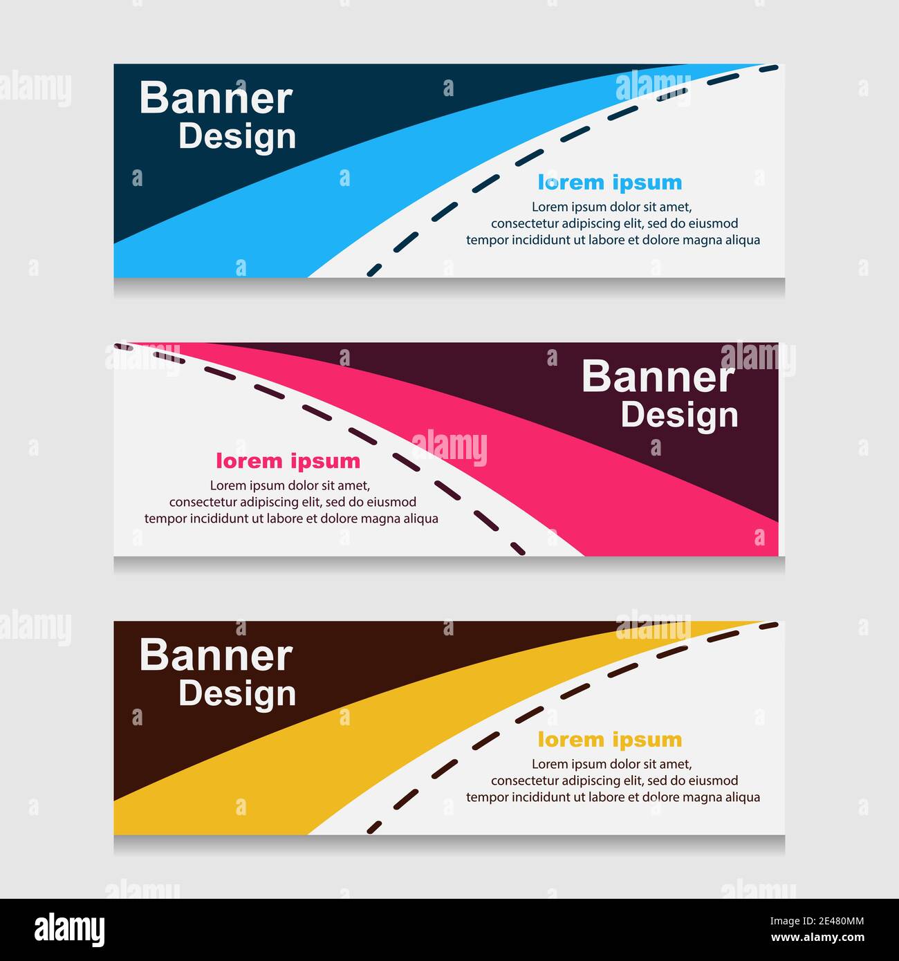 Set of Design Print Banner or Web Template. can be Used for Workflow ...