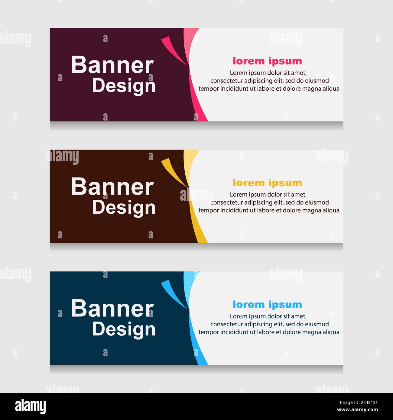 Set of Design Print Banner or Web Template. can be Used for Workflow ...