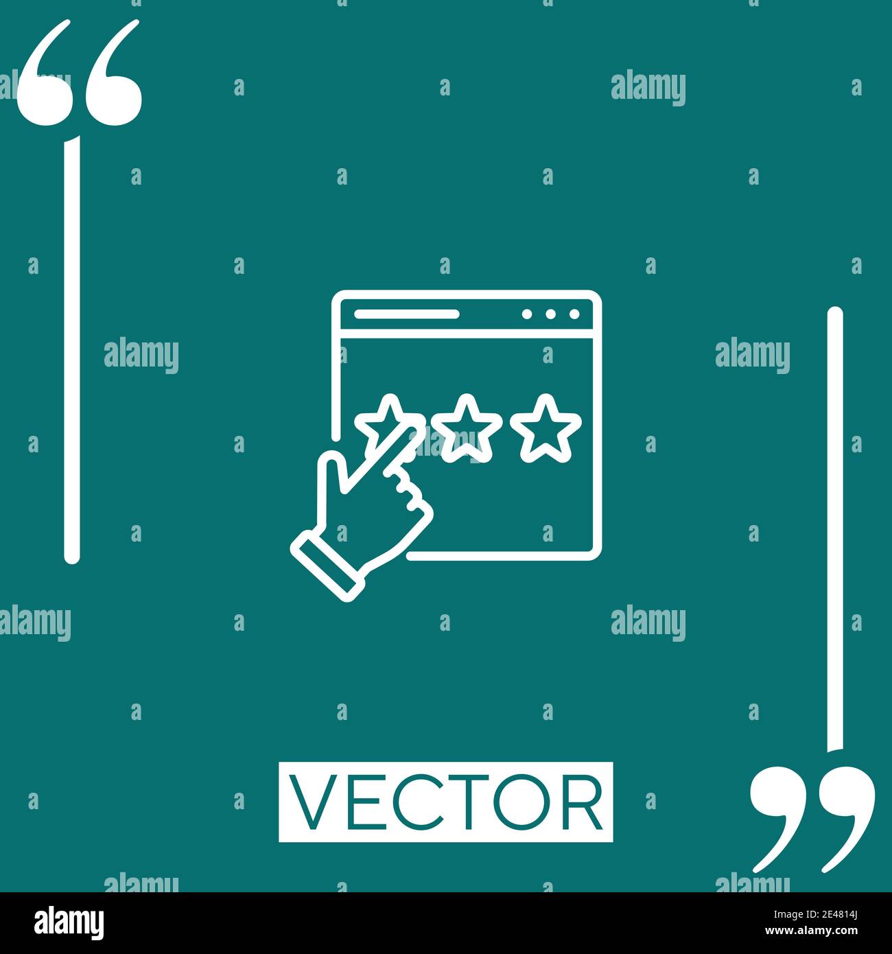 rating vector icon Linear icon. Editable stroke line Stock Vector Image ...