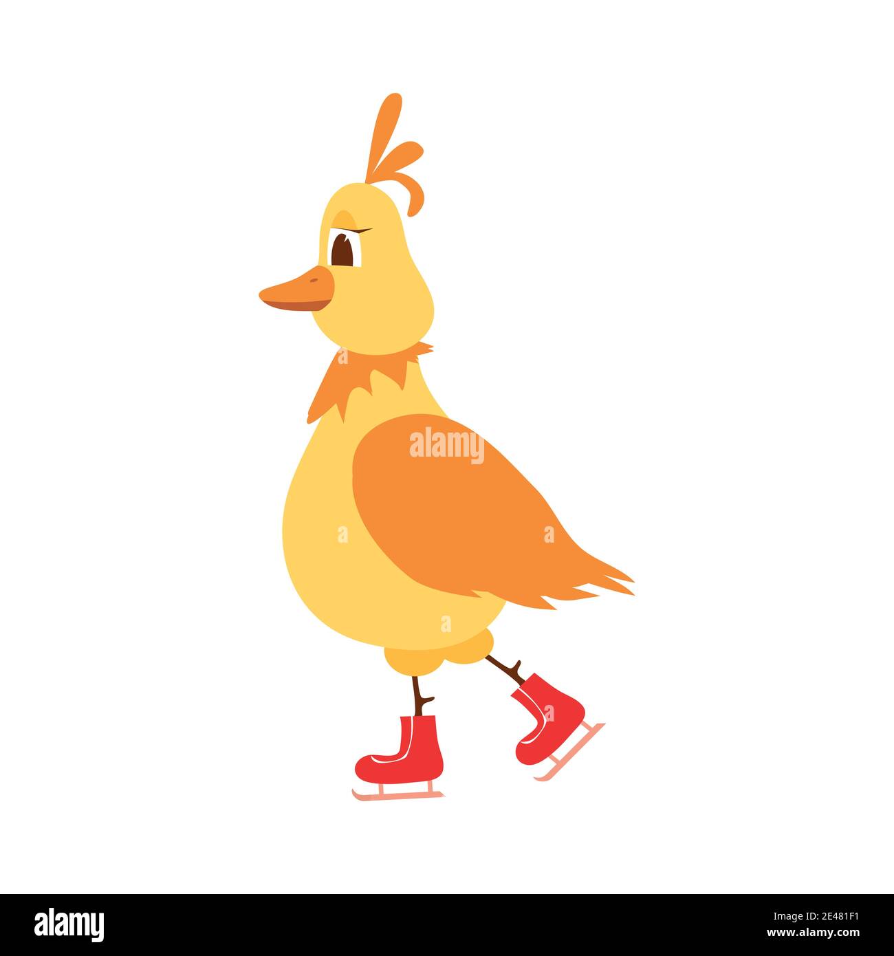 Illustration of a trendy laying hen on a white background. Vector ...