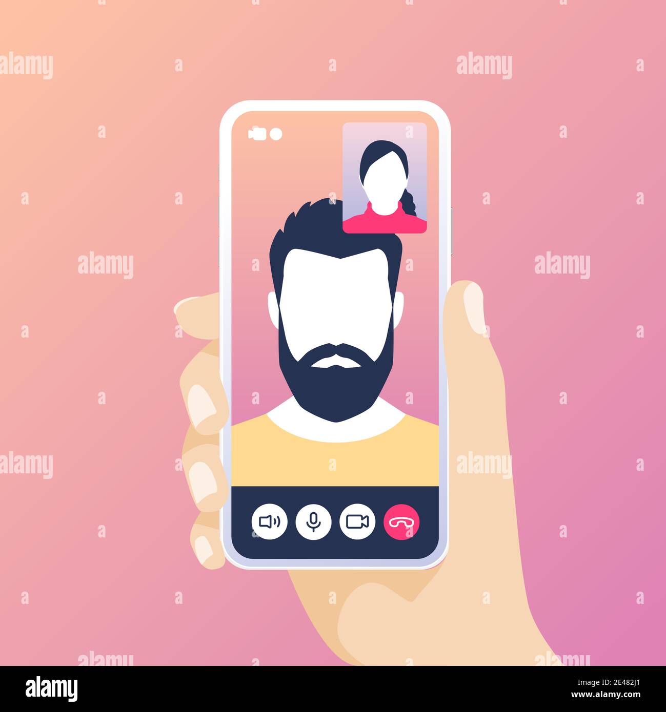 Together smartphone Stock Vector Images - Alamy