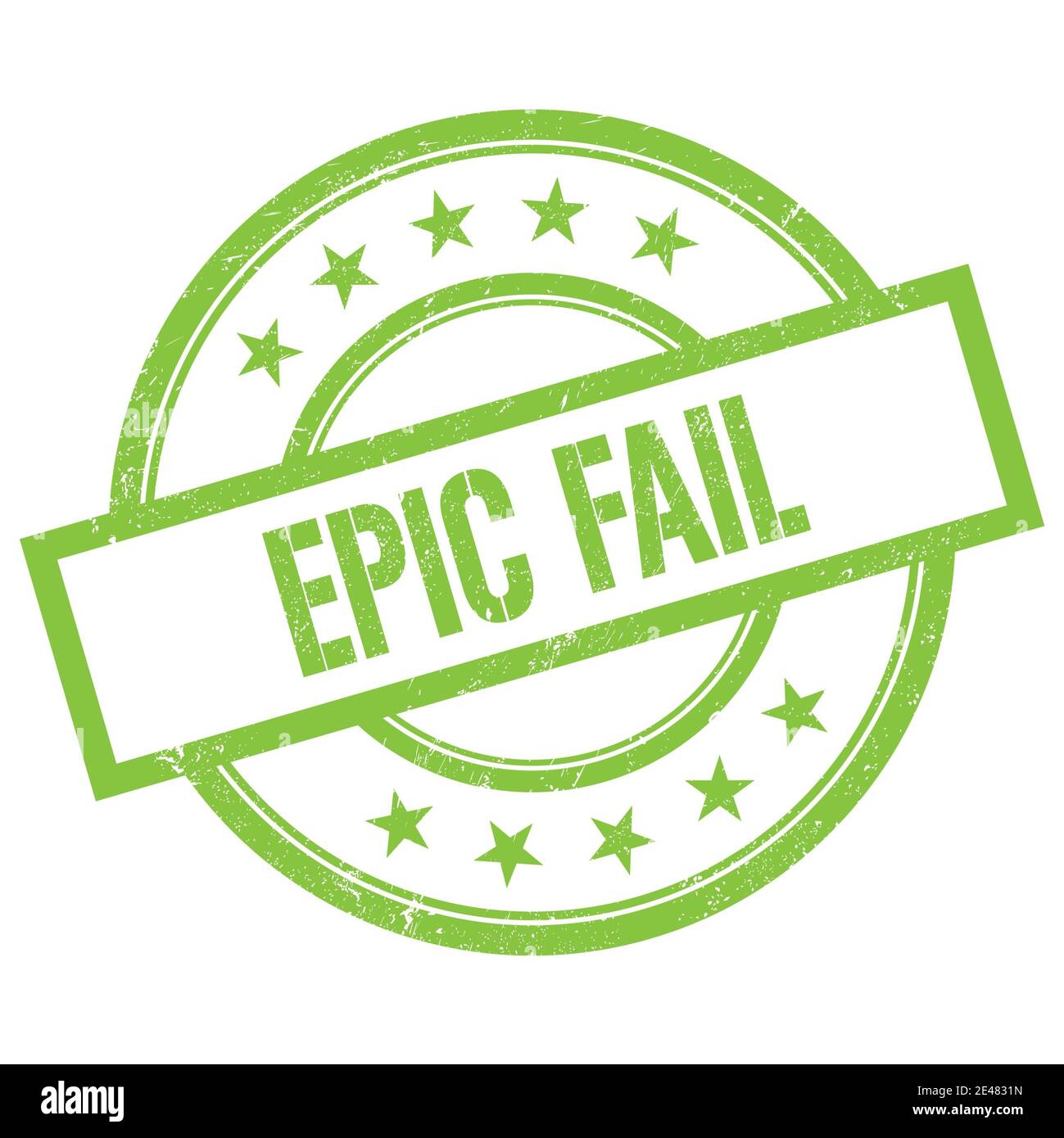 EPIC FAIL text written on green round vintage rubber stamp Stock Photo ...