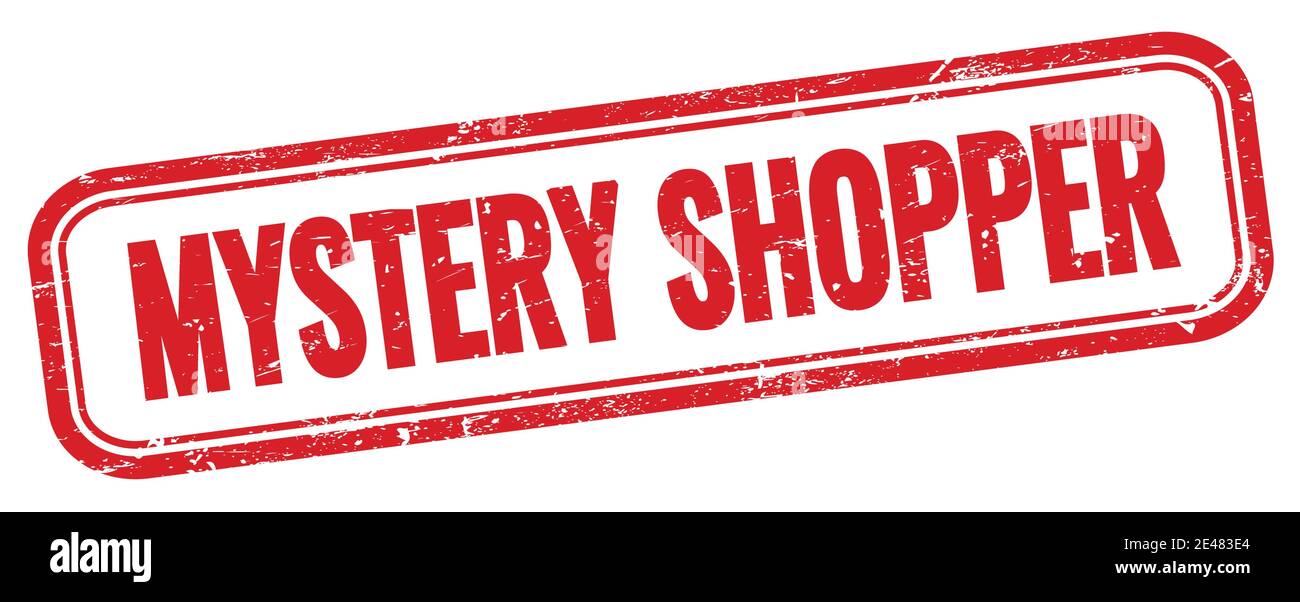 MYSTERY SHOPPER text on red grungy vintage rectangle stamp Stock Photo ...