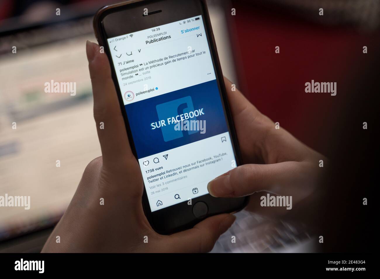 Graphical user interface, text, application, chat or text message Stock Photo - Alamy