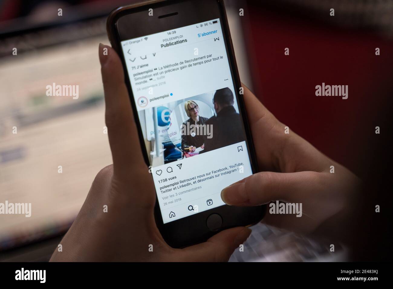 Graphical user interface, text, application, chat or text message Stock Photo - Alamy