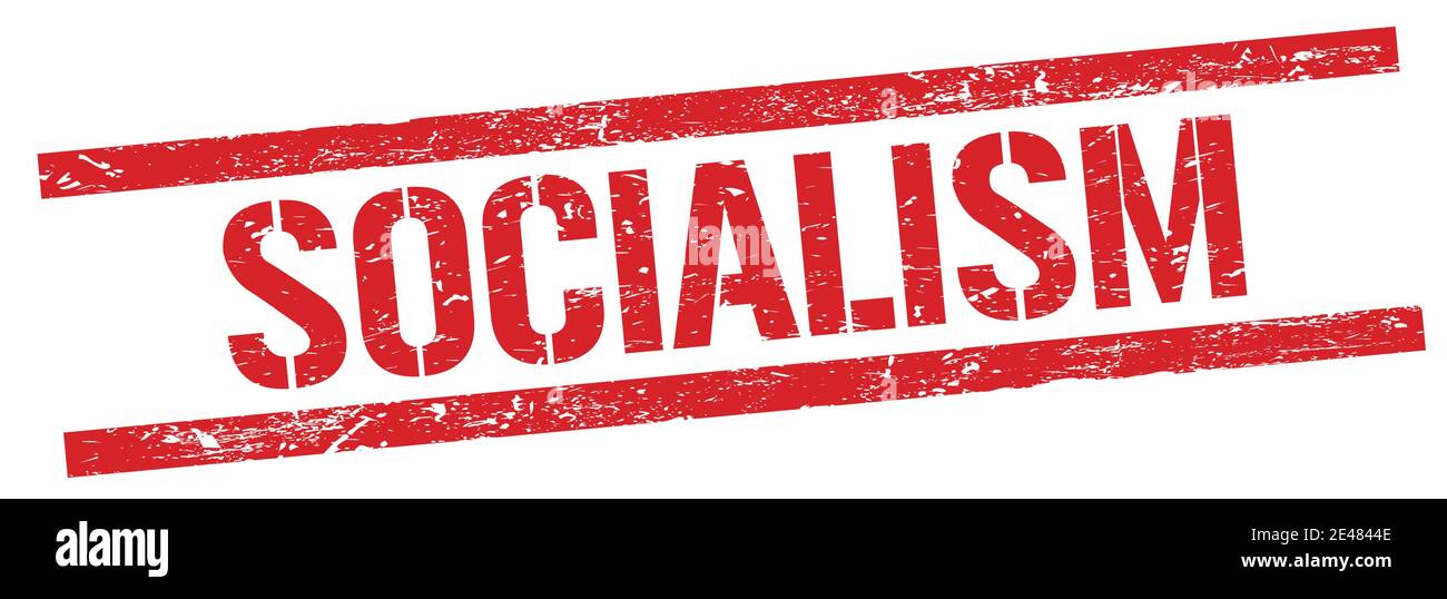 SOCIALISM text on red grungy rectangle stamp sign Stock Photo - Alamy