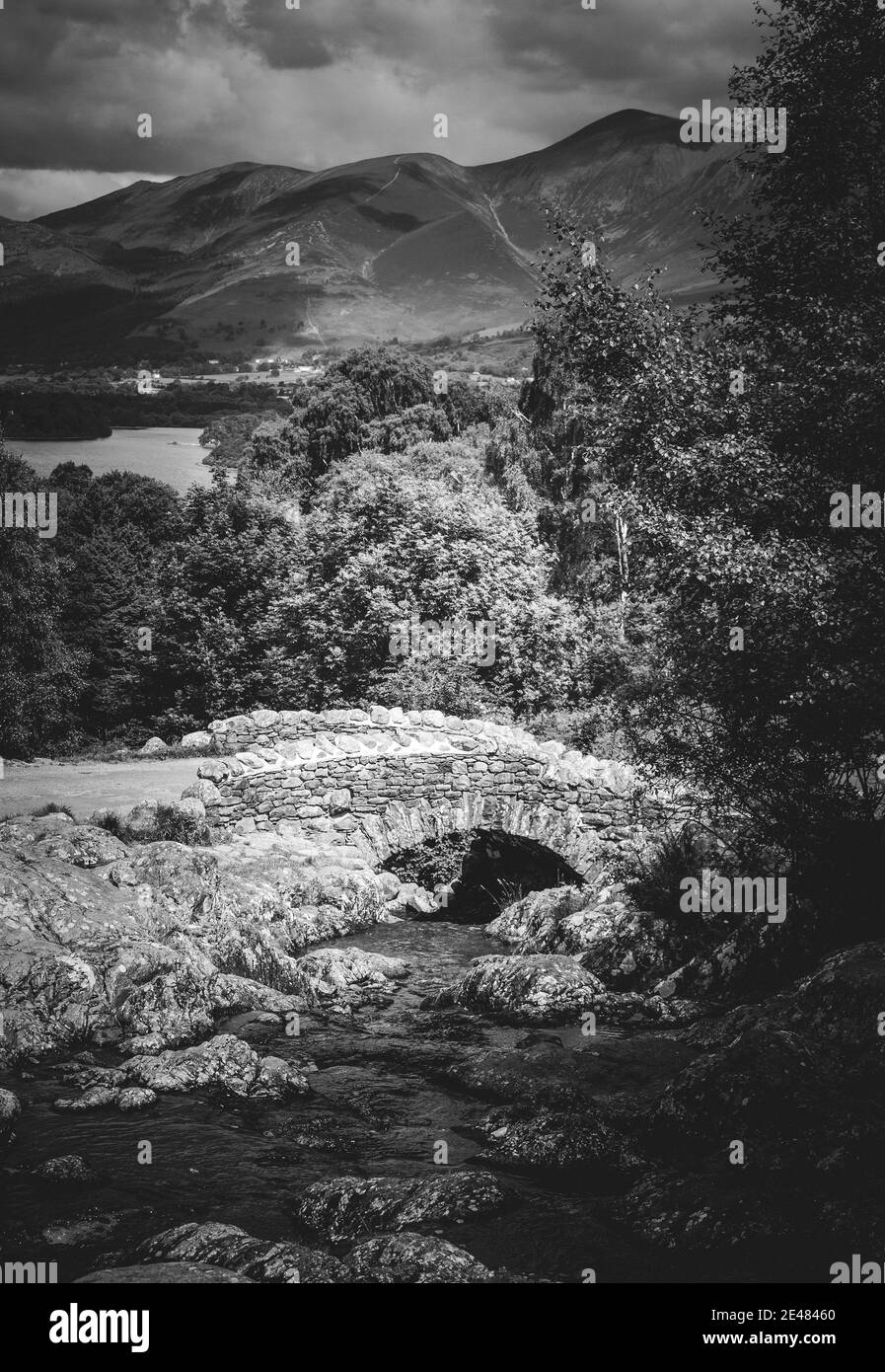 Picturesque stone bridge in Black and White Stock Photos & Images - Alamy