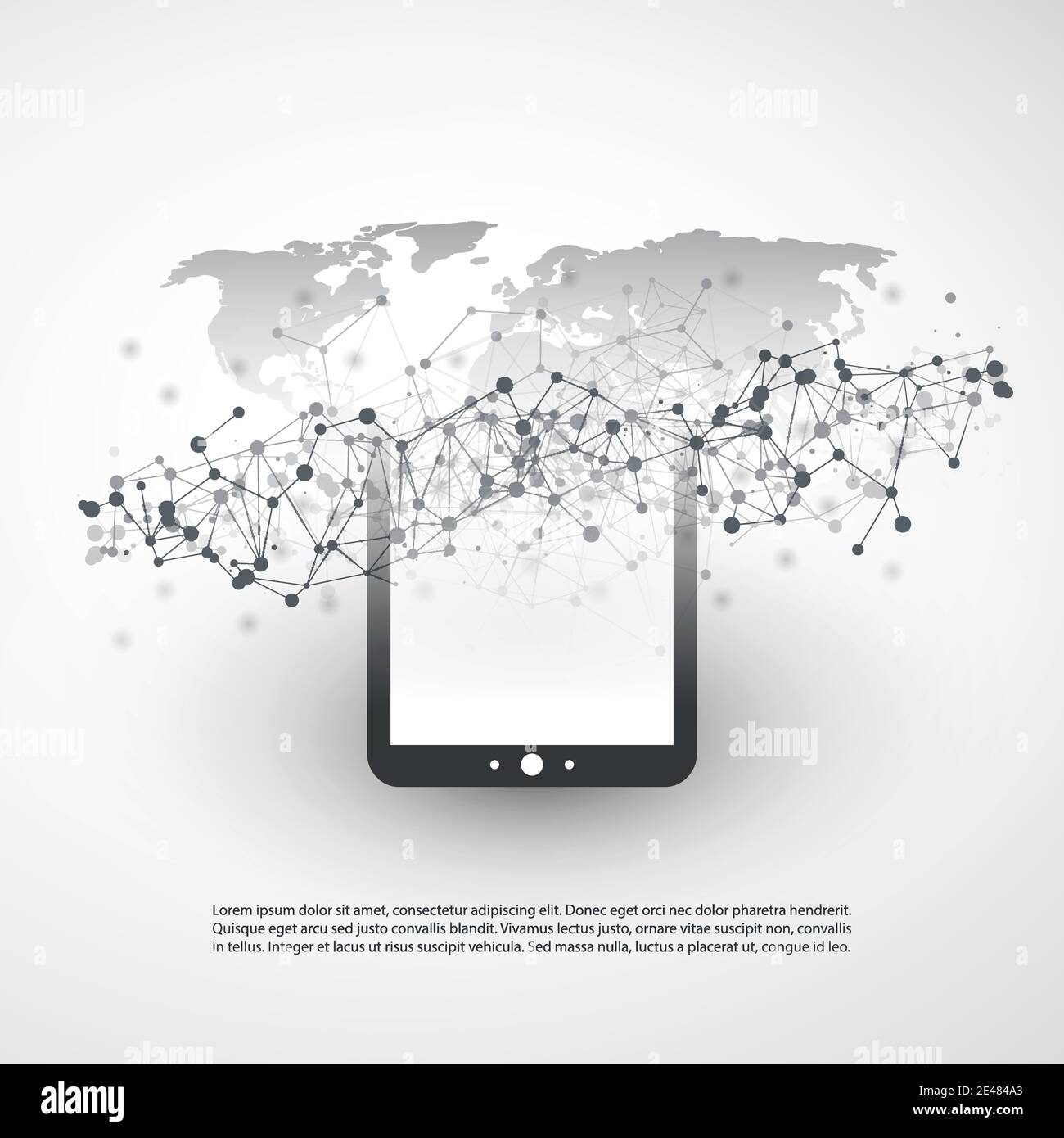 Digital Network Connections Mobile Technology Background Cloud