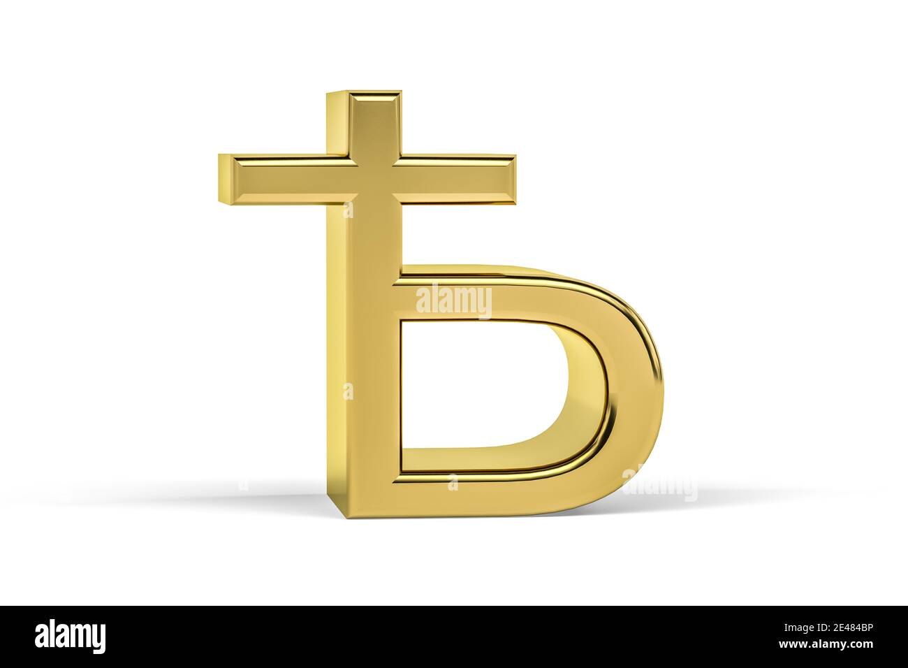 Golden Russian letter - three dimensional Russian letter written in ...
