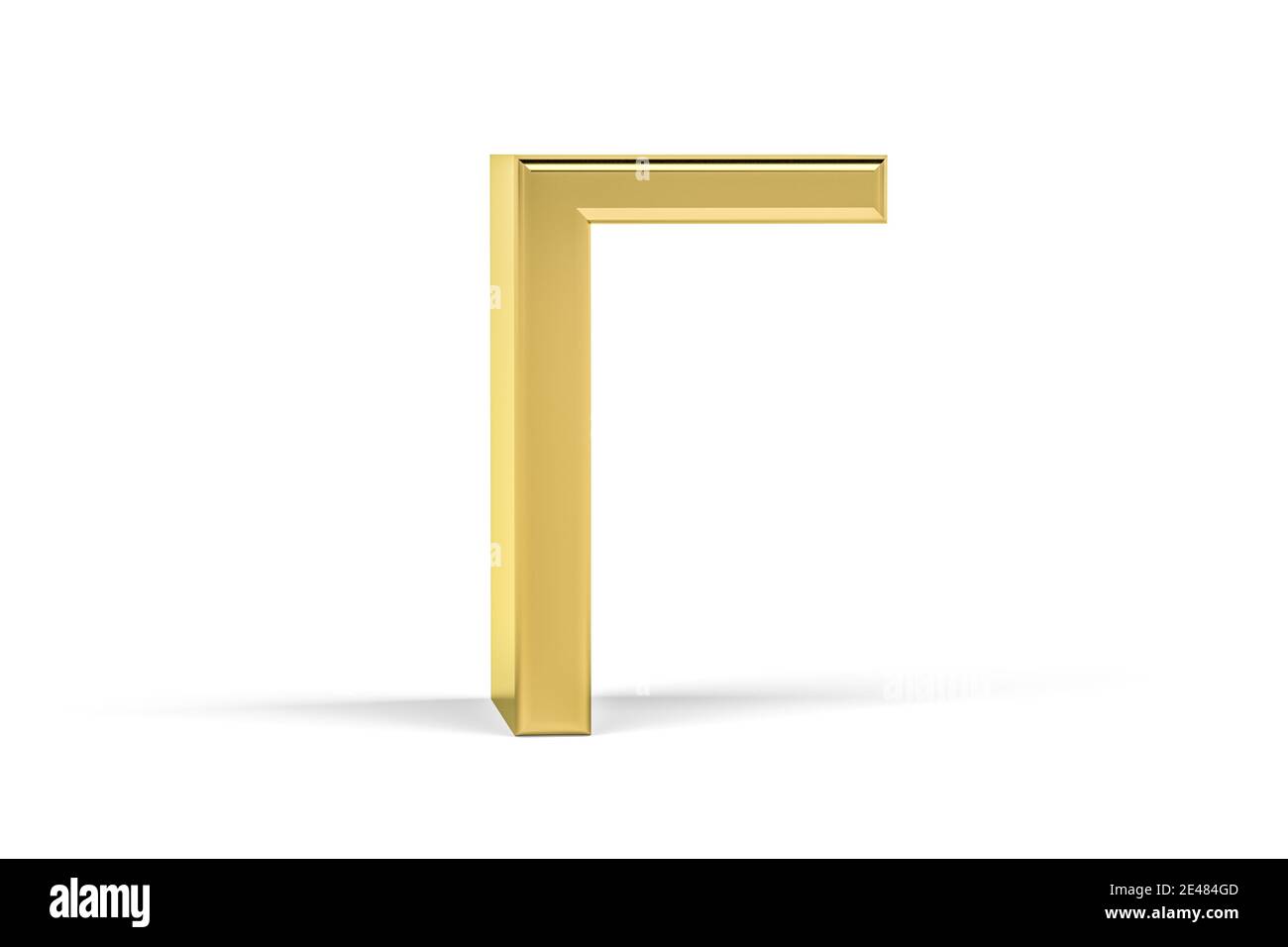 Golden Russian letter - three dimensional Russian letter written in ...