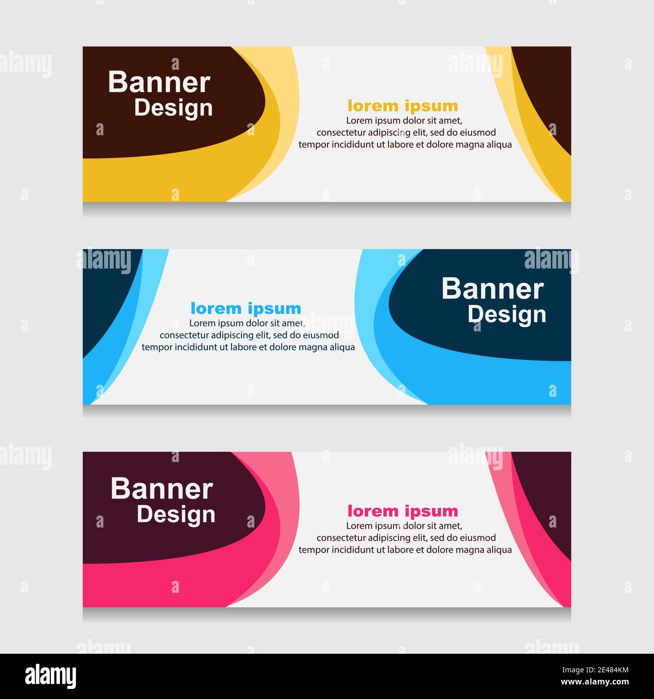 Set of Design Print Banner or Web Template. can be Used for Workflow ...