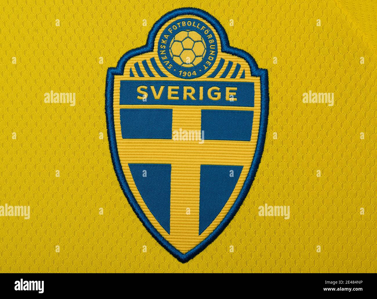 Close up of Swedish National football team badge Stock Photo - Alamy