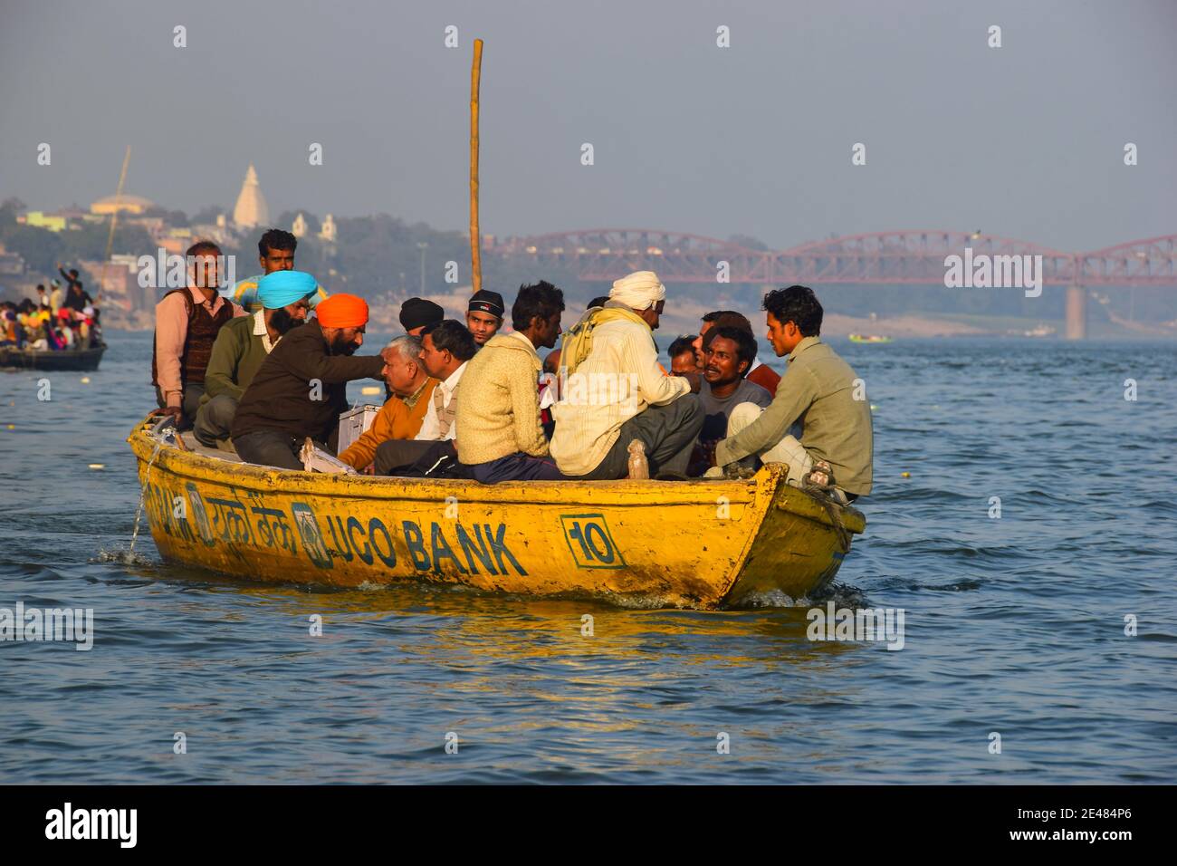 Boats on the Ganges River, Varanasi, India Stock Photo - Alamy