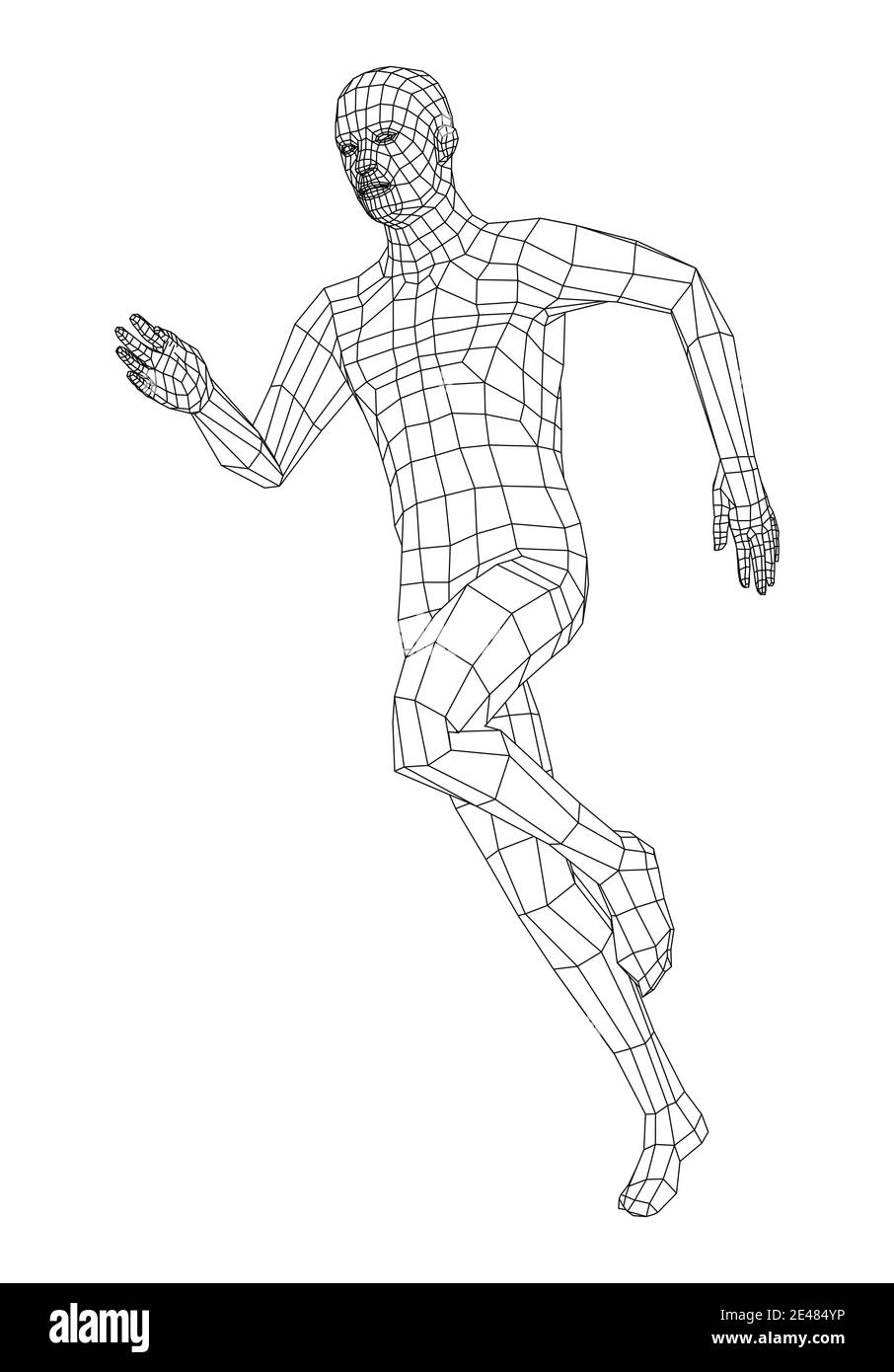 Wireframe running man. Vector Stock Vector Image & Art - Alamy