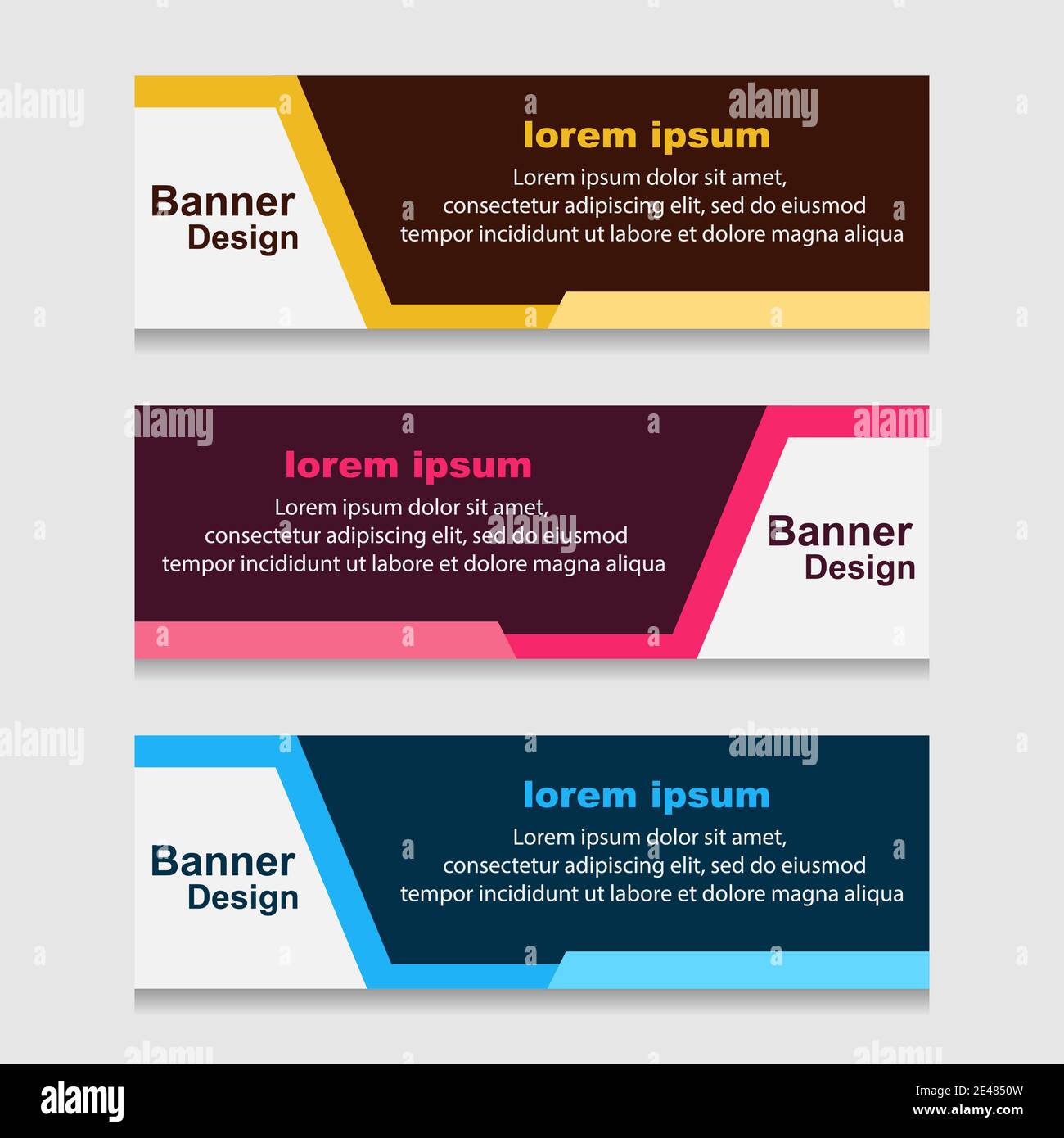 Set of Design Print Banner or Web Template. can be Used for Workflow ...