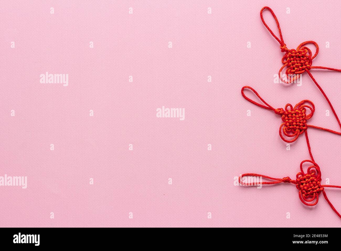 Chinese traditional knots for luck, overhead view Stock Photo - Alamy