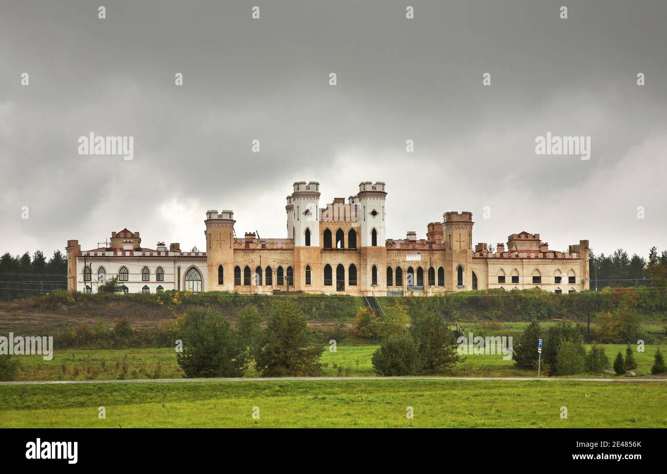 Puslowski palace in Kosava. Belarus Stock Photo - Alamy