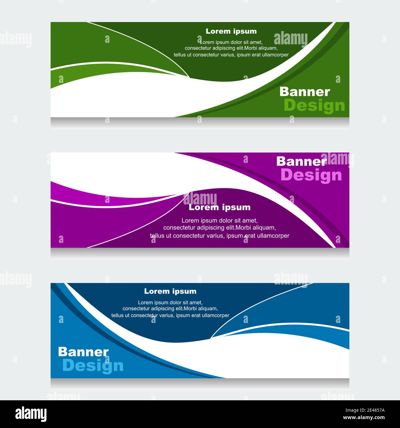Set of Design Print Banner or Web Template. can be Used for Workflow ...
