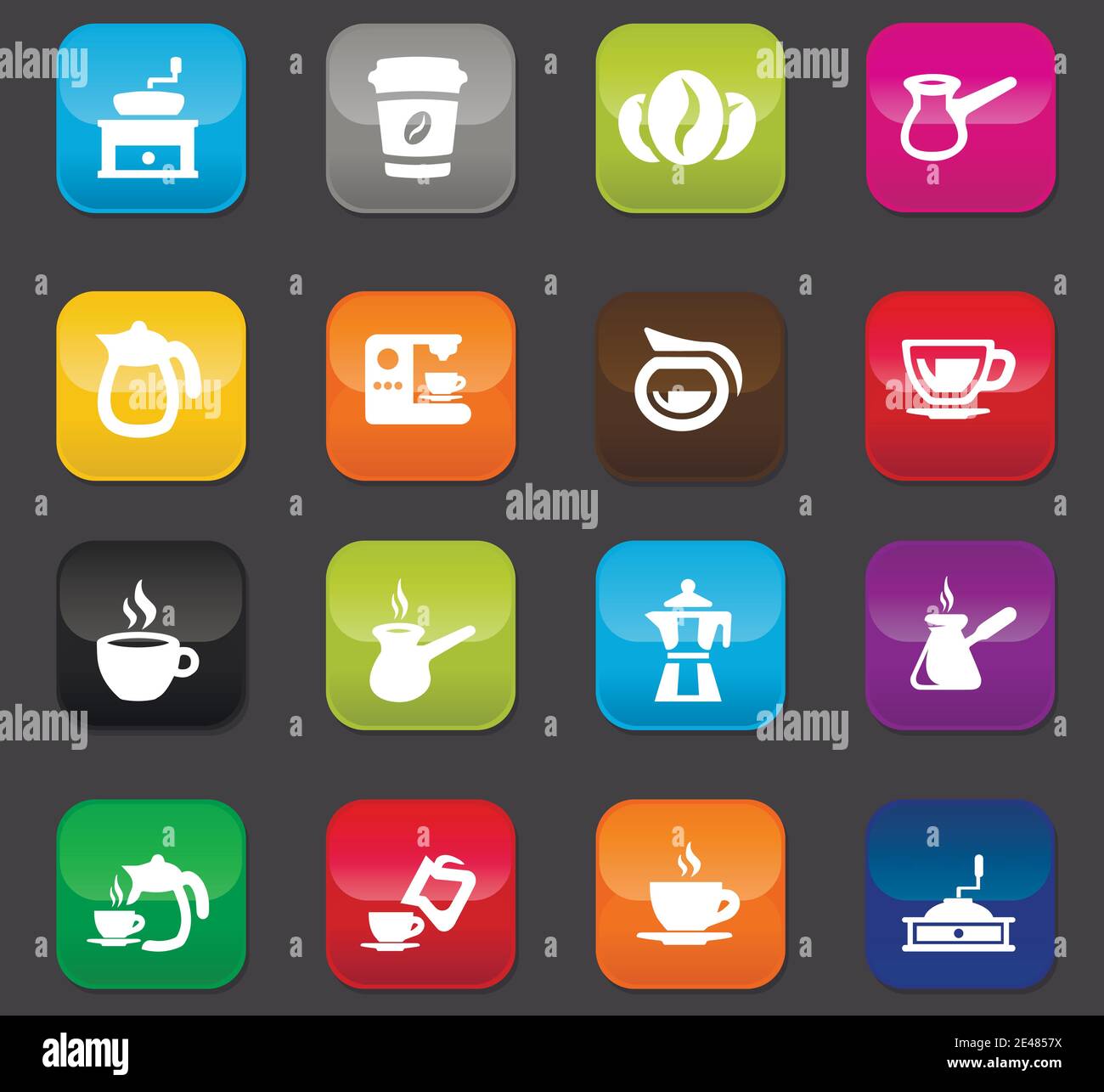 Coffee icons set Stock Vector Image & Art - Alamy