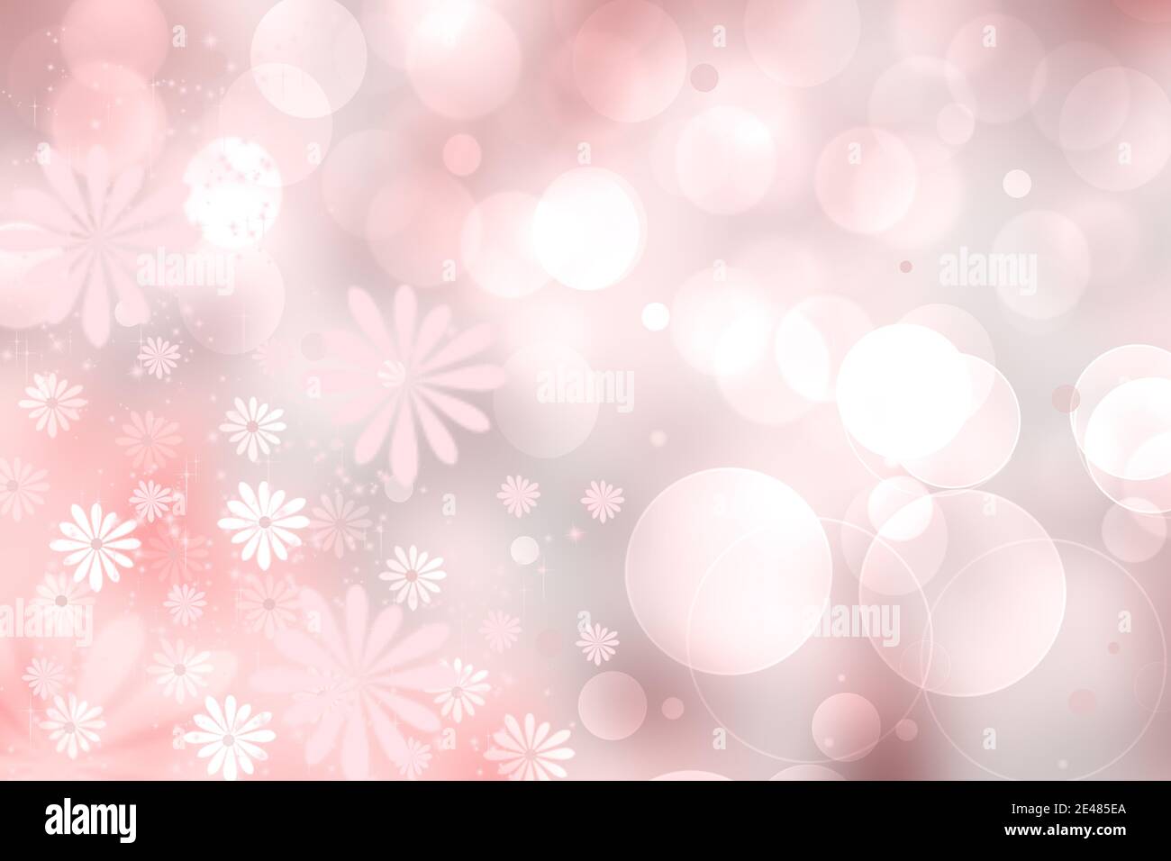 Abstract blurred vivid summer light delicate bright pink yellow bokeh ...