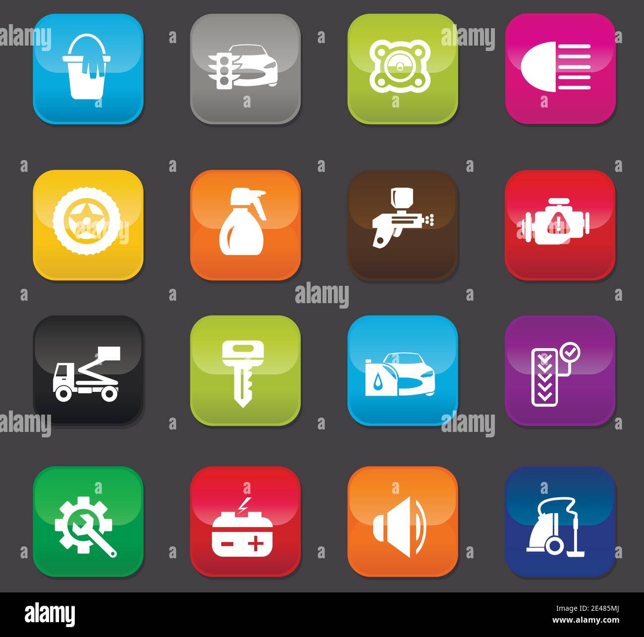 Car shop icons set Stock Vector Image & Art - Alamy