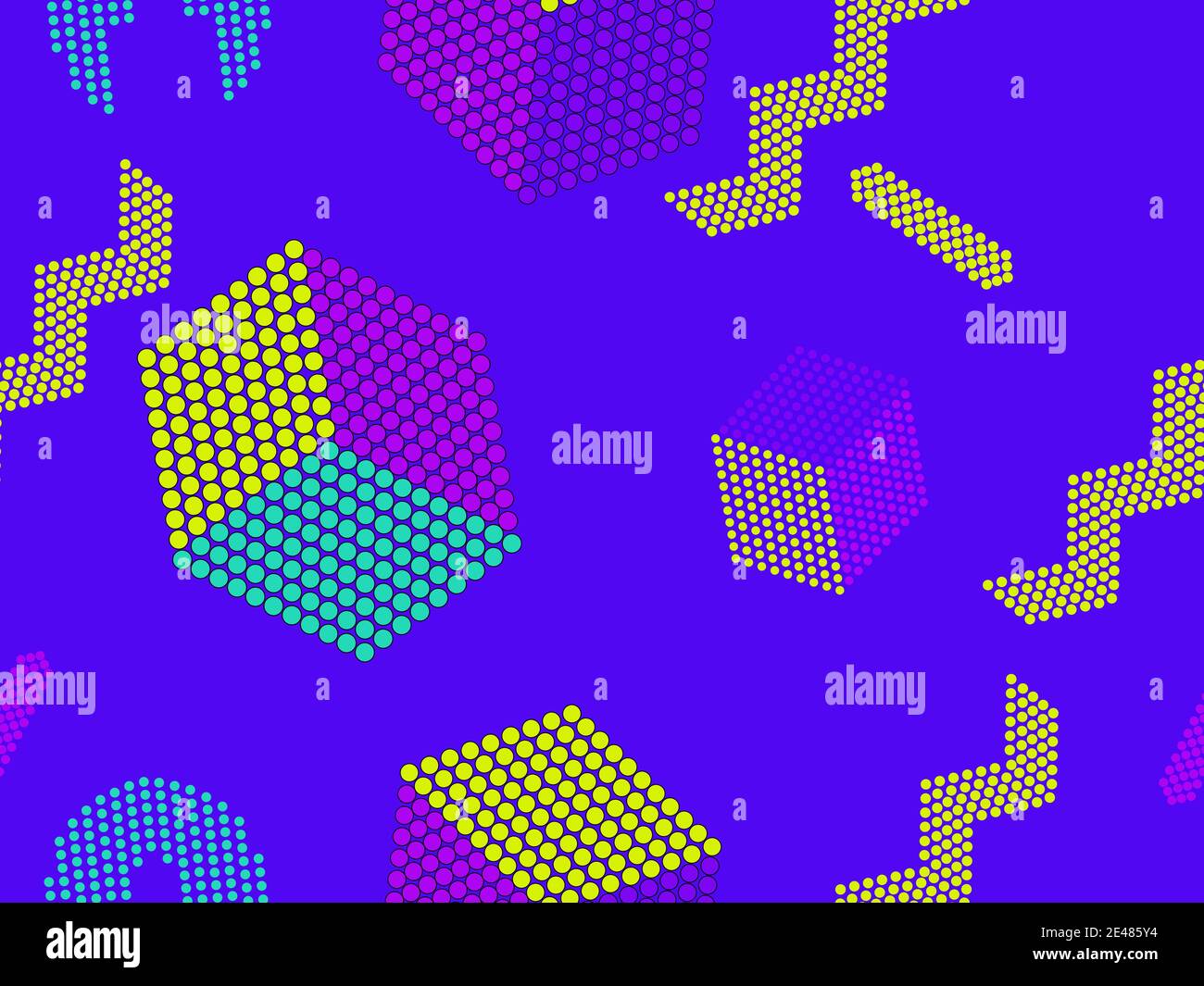 Seamless pattern with geometric shapes in the style of the 80s. Trendy ...